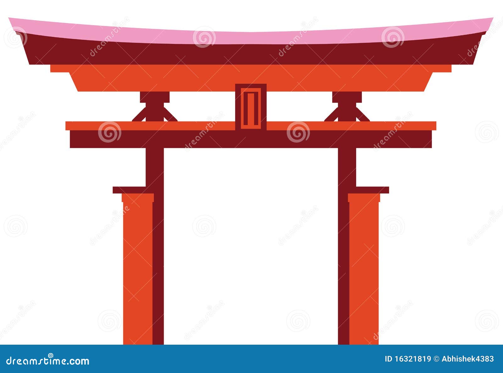 Japan torri gate stock illustration. Illustration of graphic - 16321819