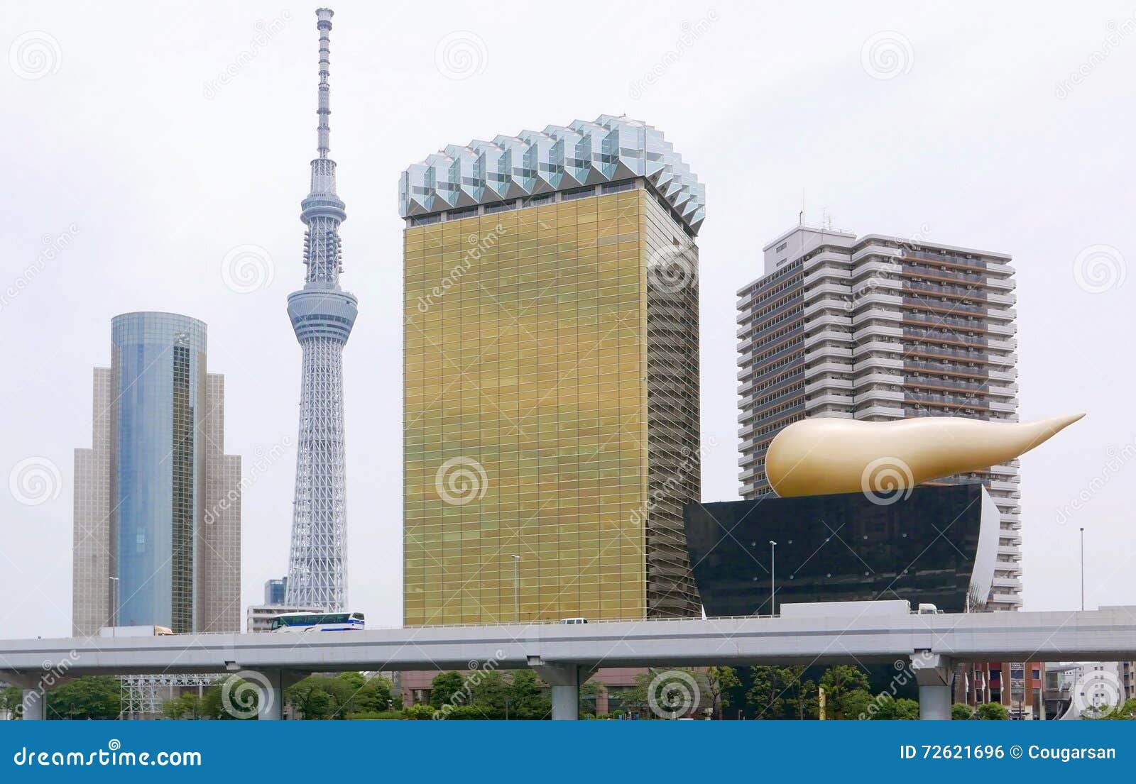 Japan Tower, Building, Highway with Sky Editorial Photo - Image of ...