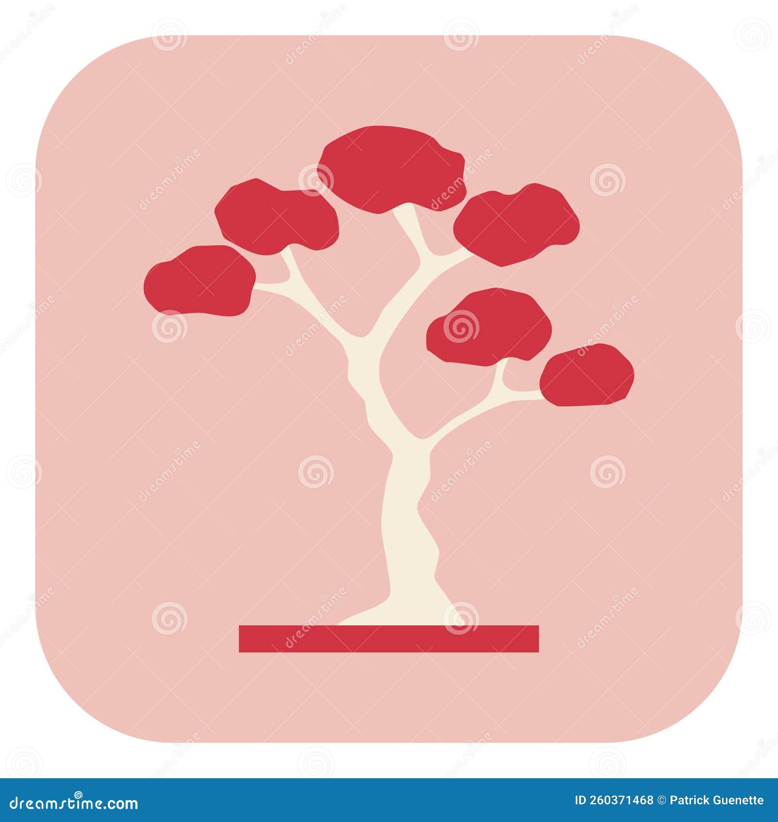 Japan tree, icon stock vector. Illustration of pattern - 260371468