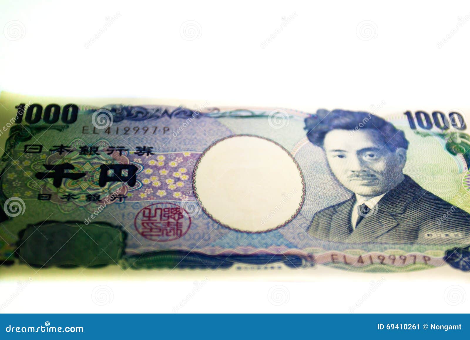 Japan YEN Banknotes Print Material Stock Image - Image of japan, paper ...