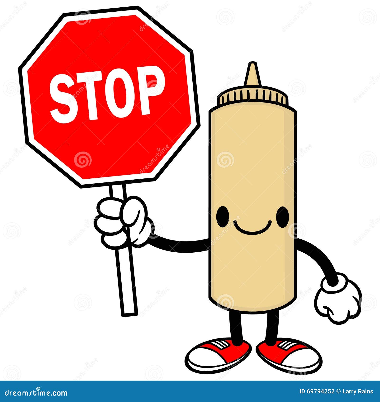 Japaner Mayo Mit Einem Stoppschild Vektor Abbildung - Illustration von ...