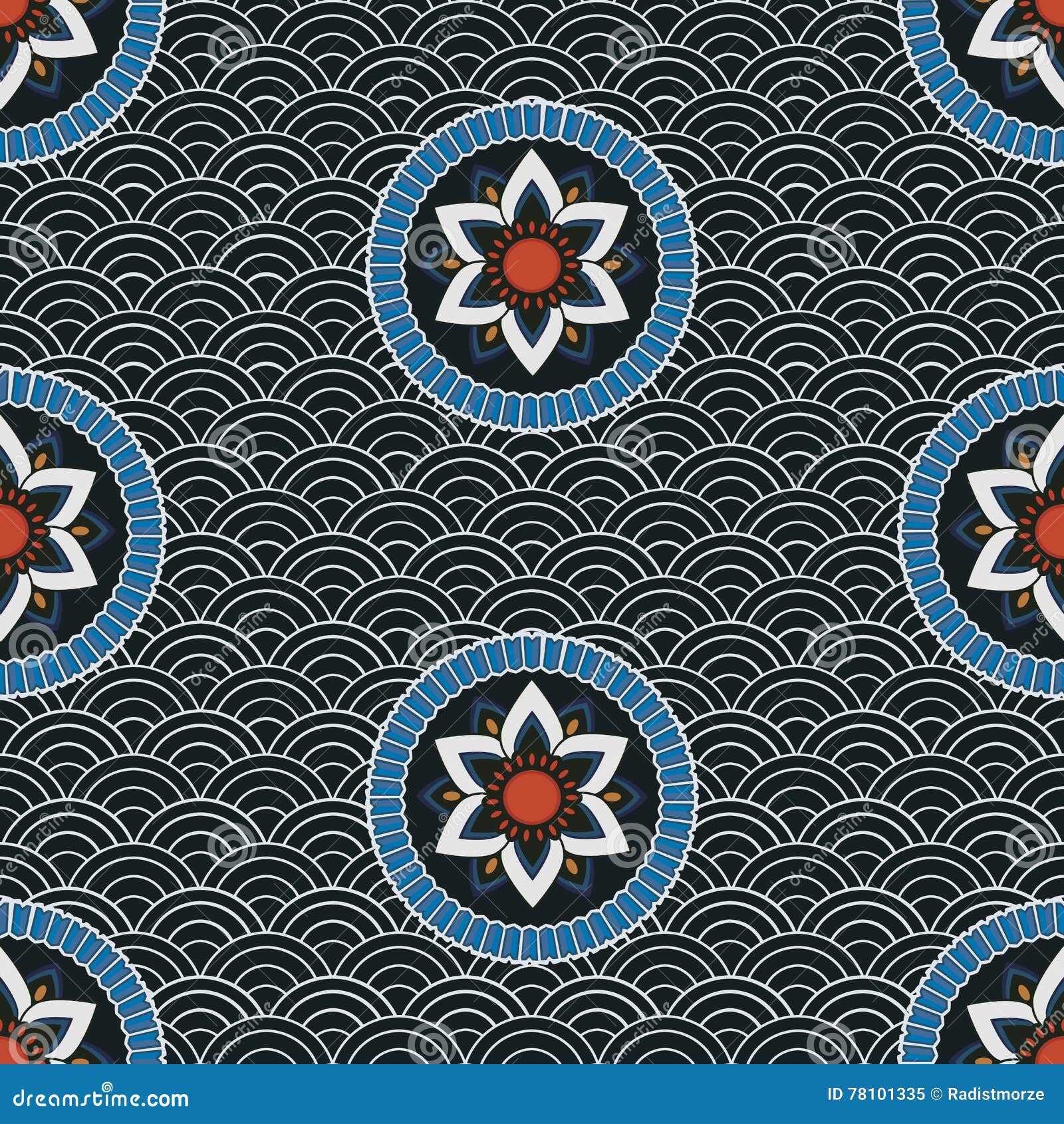 Japanese Abstract Seamless Pattern for Design. Vector EPS10. Stock ...