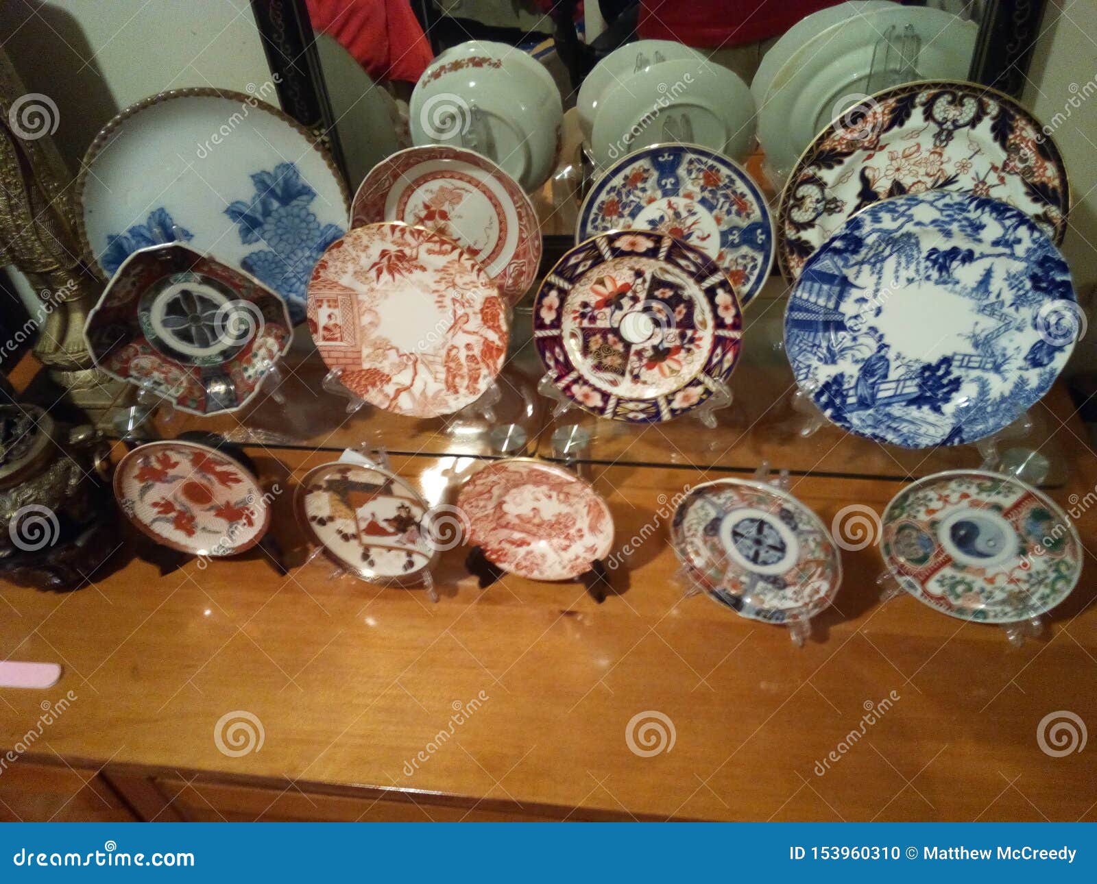 Japanese Antique Small Amari Plate Collection Stock Photo - Image of ...