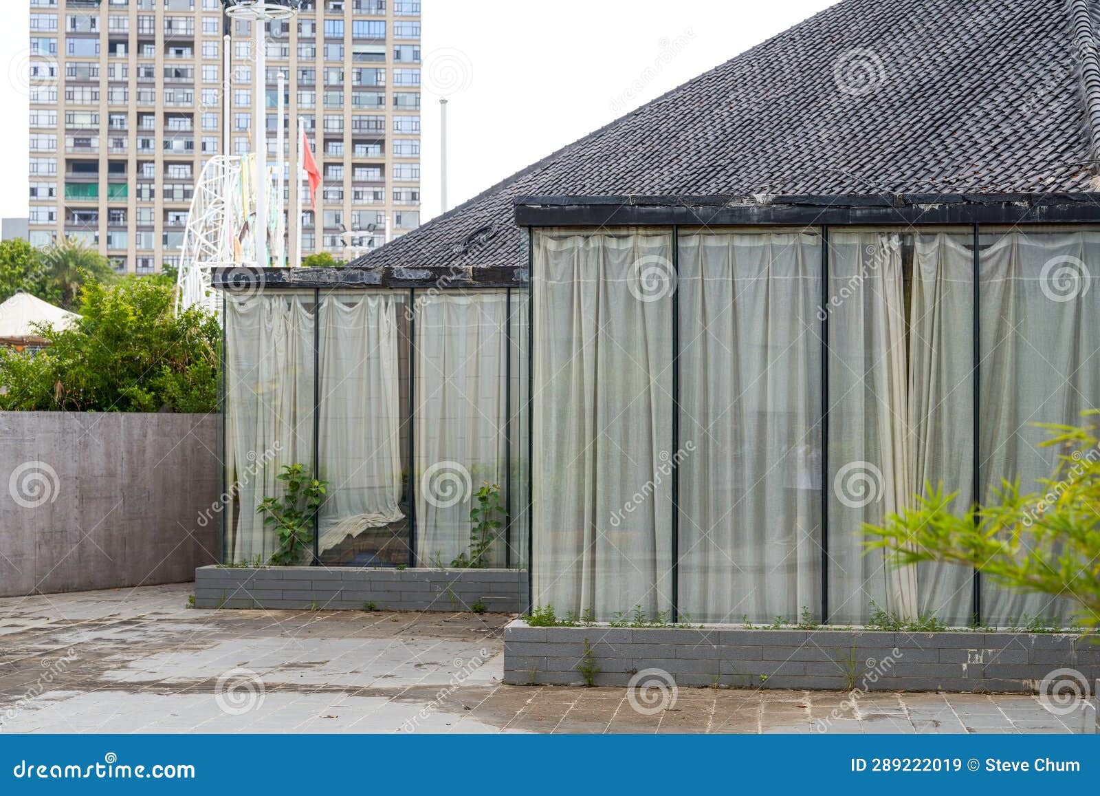 Japanese Architectural Style Brick Roof Stock Image - Image of ...