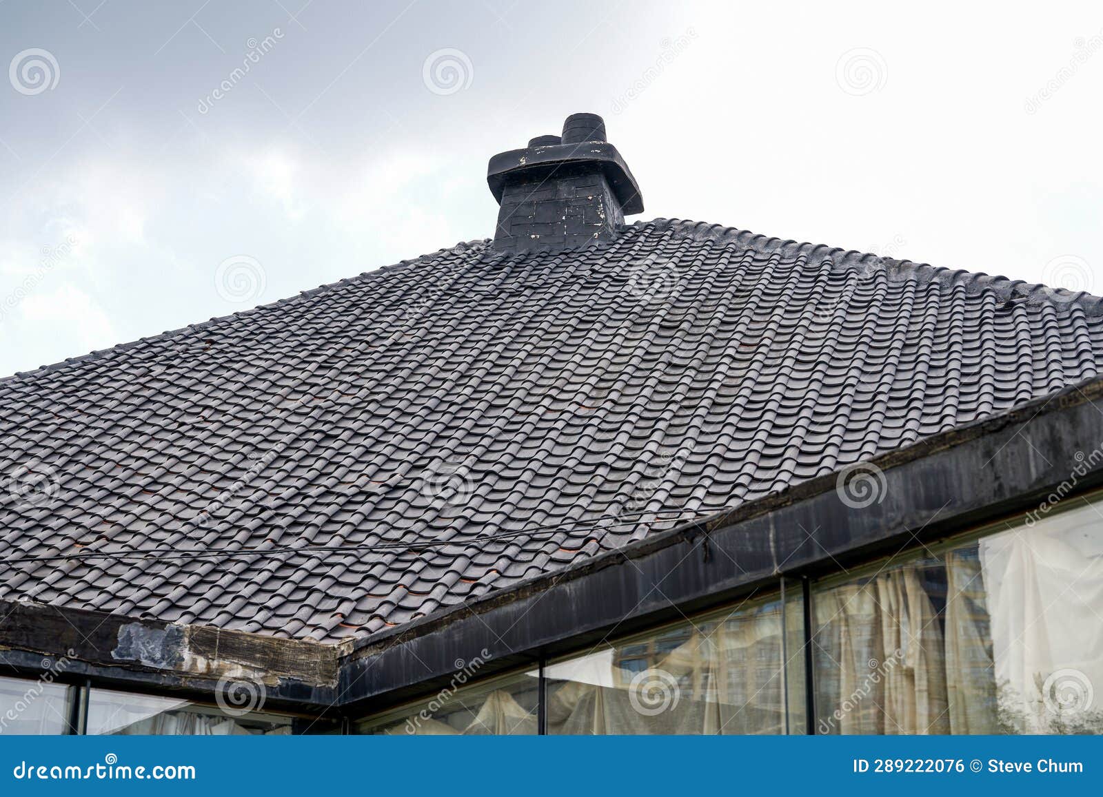 Japanese Architectural Style Brick Roof Stock Photo - Image of village ...