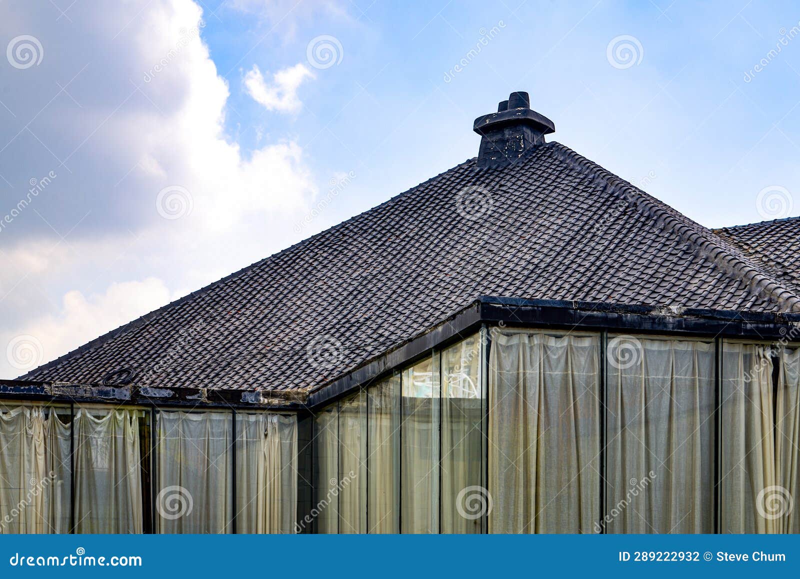 Japanese Architectural Style Brick Roof Stock Photo - Image of ...