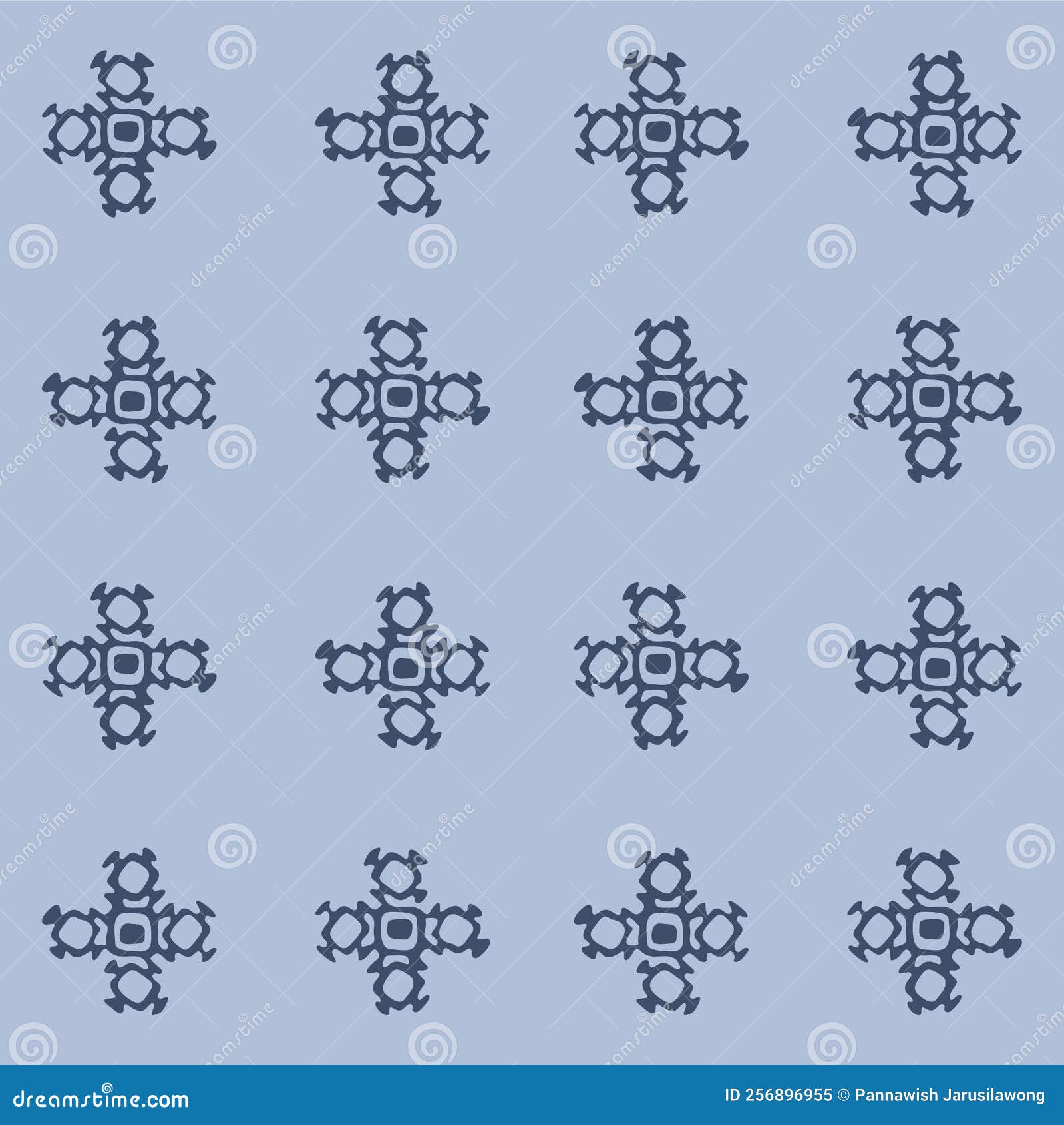 Japanese Art Cross Shape Motif Vector Seamless Pattern Stock Vector ...