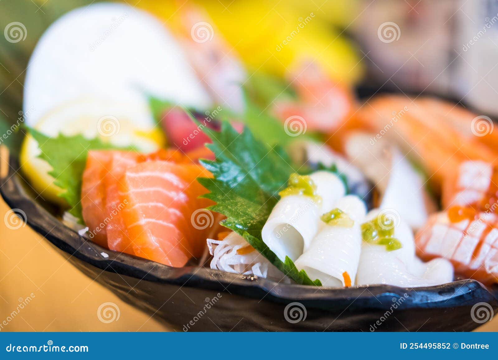 Japanese Assorted Sashimi stock photo. Image of restaurant - 254495852