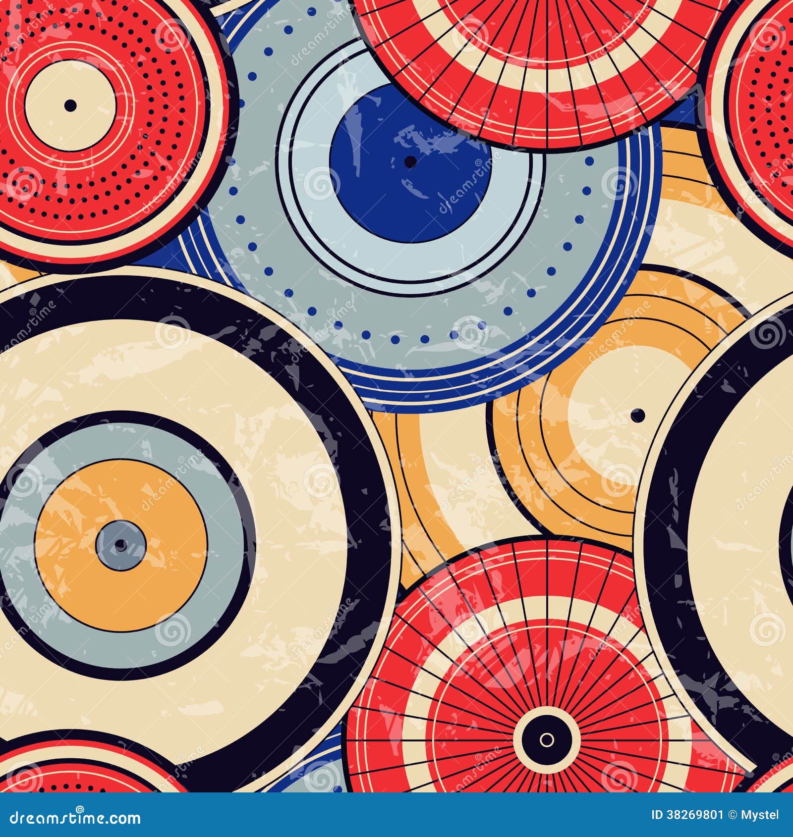 Japanese Autumn Seamless Circle Dots Pattern Stock Vector ...