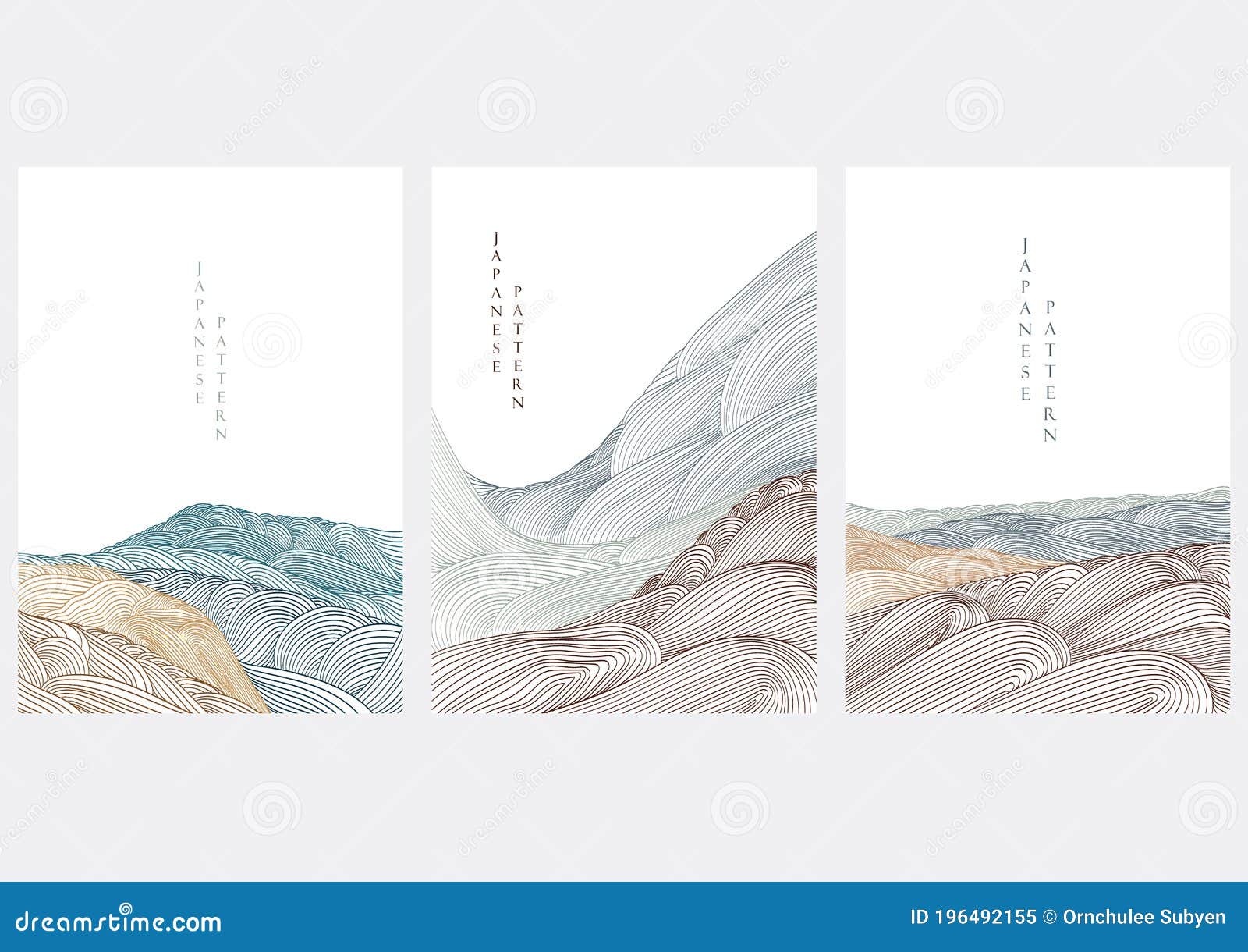 Japanese Background with Line Pattern Vector. Abstract Elements with ...