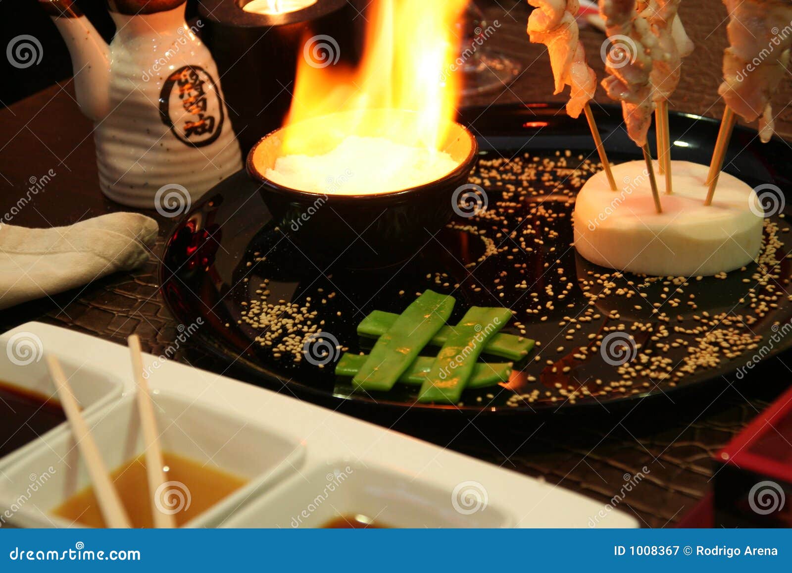 Japanese Barbecue stock image. Image of sashimi, sticks - 1008367