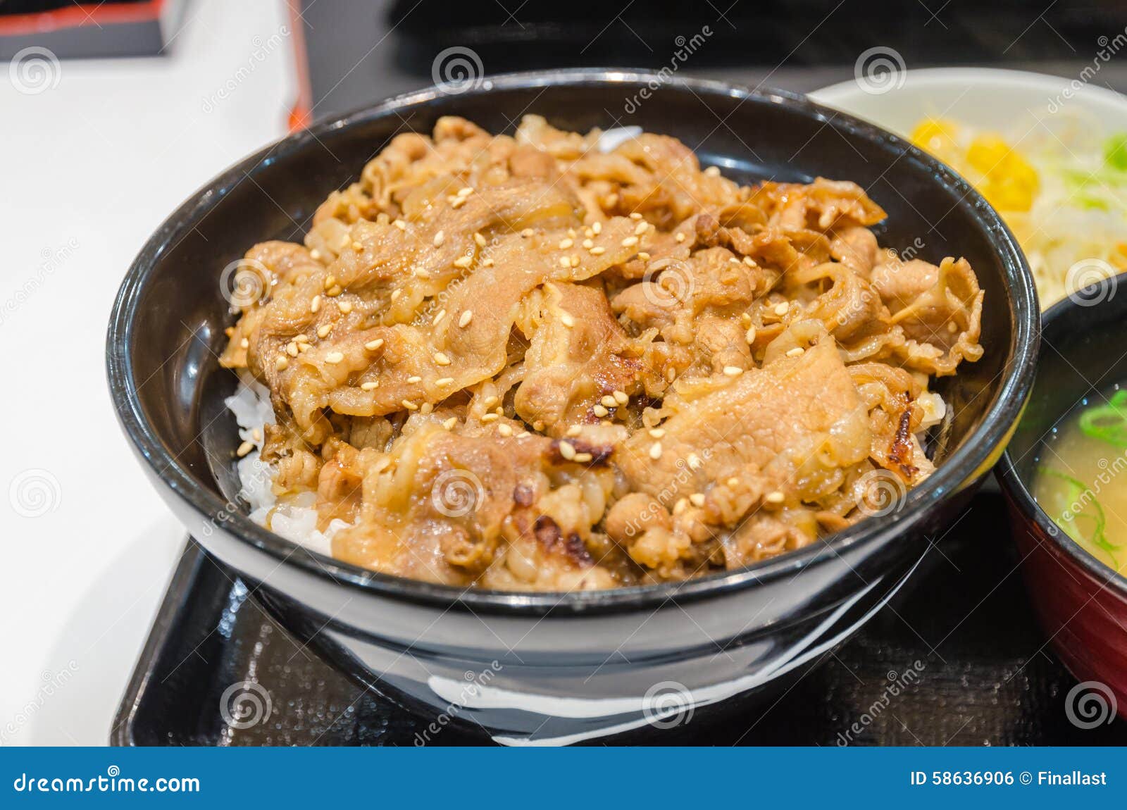 Japanese beef rice stock photo. Image of dinner, asian - 58636906