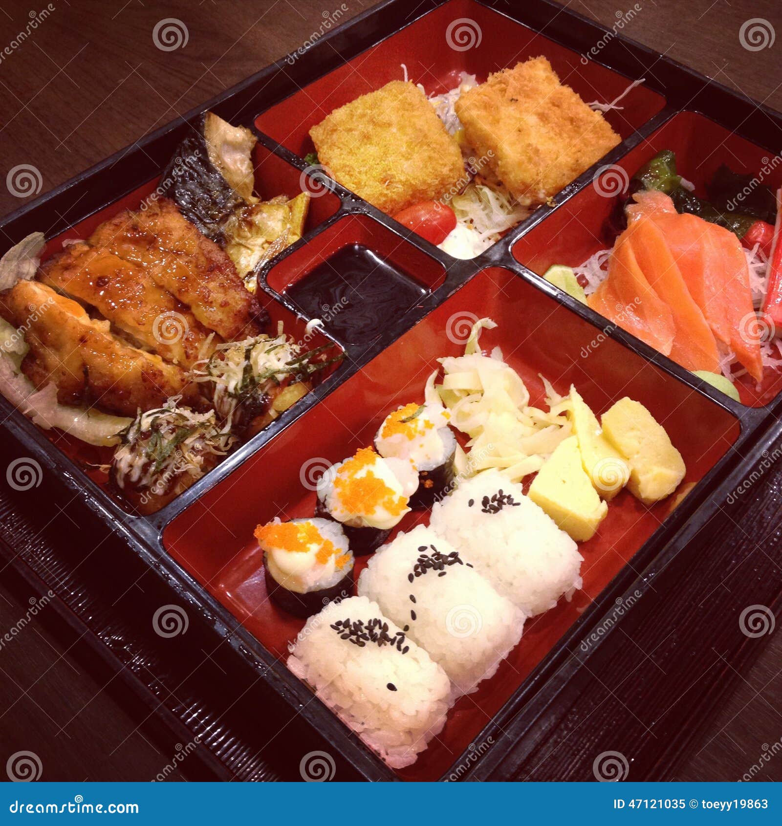 Japanese bento box stock image. Image of food, cuisine - 47121035