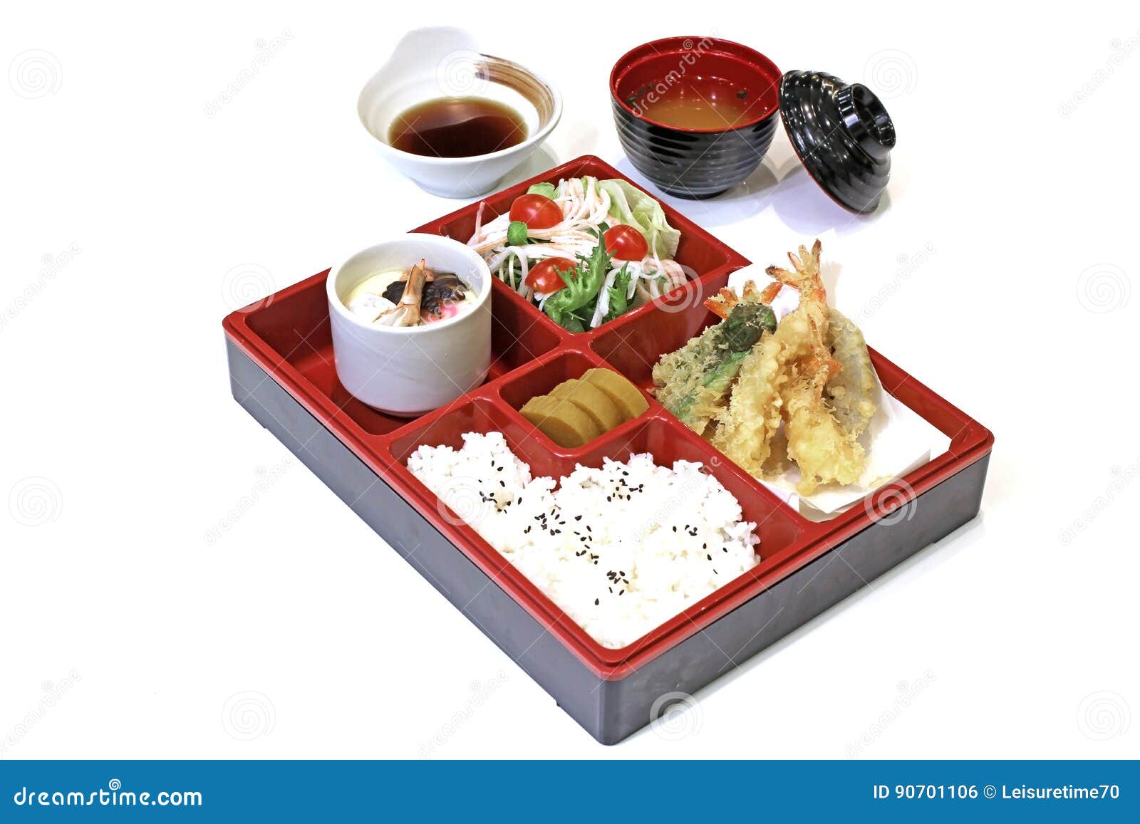 Japanese Bento Box, Japanese Food Lunch Boxes In Plastic Packages ...