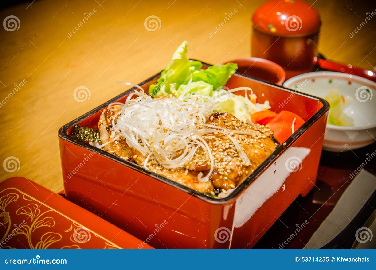 Japanese Bento Set Contain Varieties of Vegetables Stock Image - Image ...