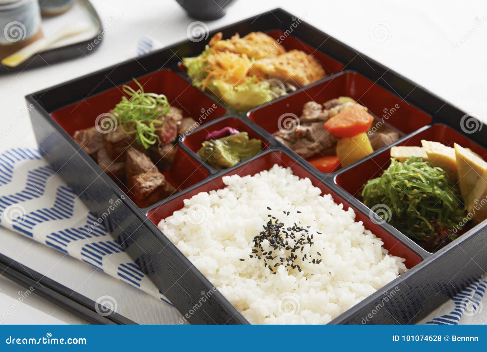 Japanese bento set stock photo. Image of japan, color - 101074628