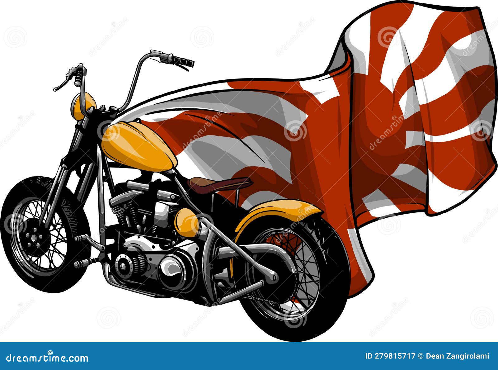 Japanese Bikers on Motorcycles with Flag of Rising Sun Stock Vector ...