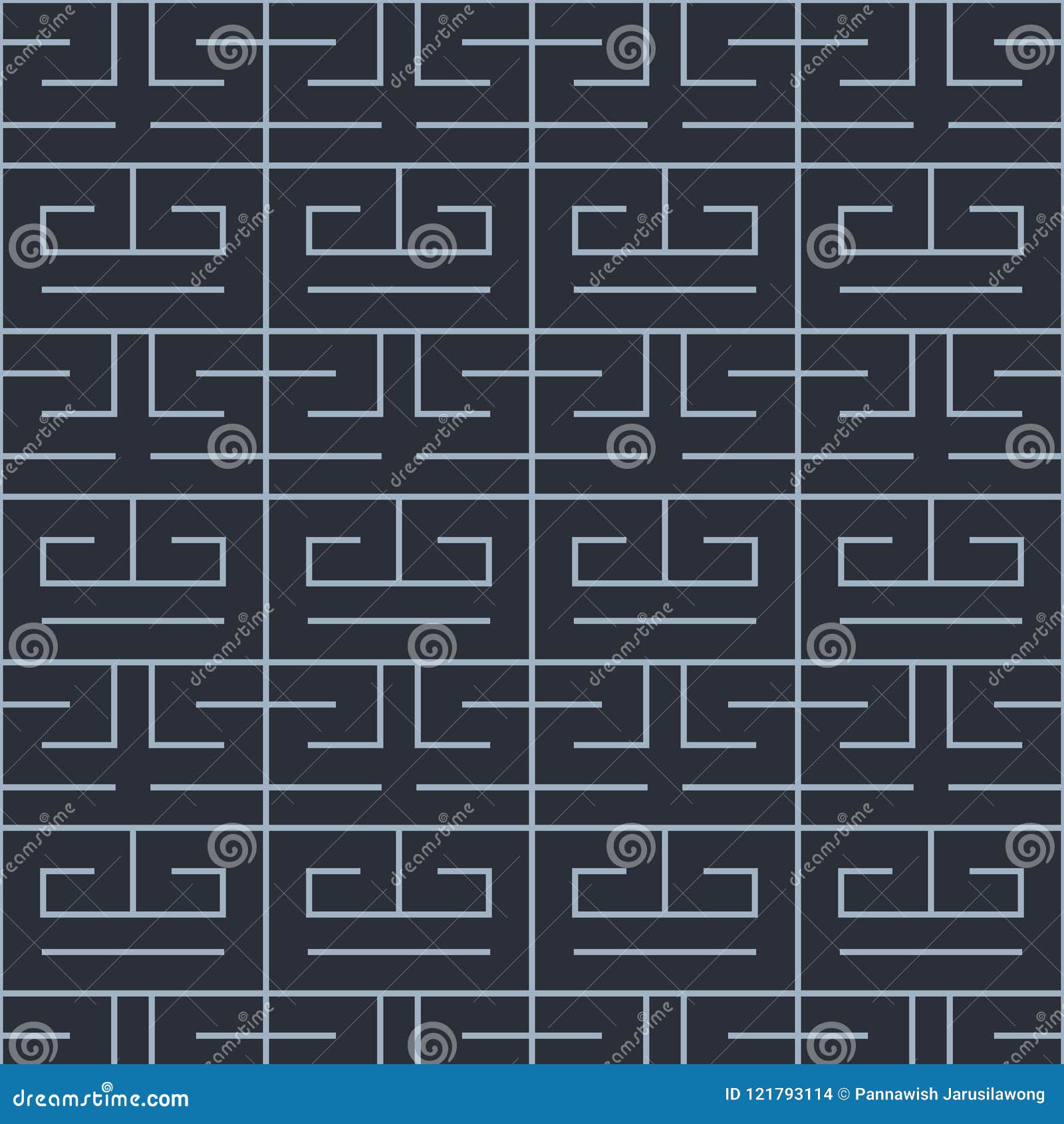 Japanese Blue Maze Line Pattern Stock Vector - Illustration of gray ...
