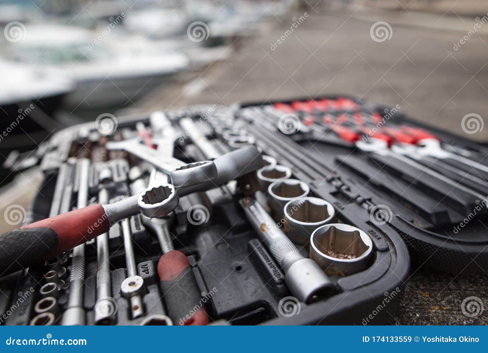 Boat Maintenance Scenery and Tools Stock Image - Image of travel ...