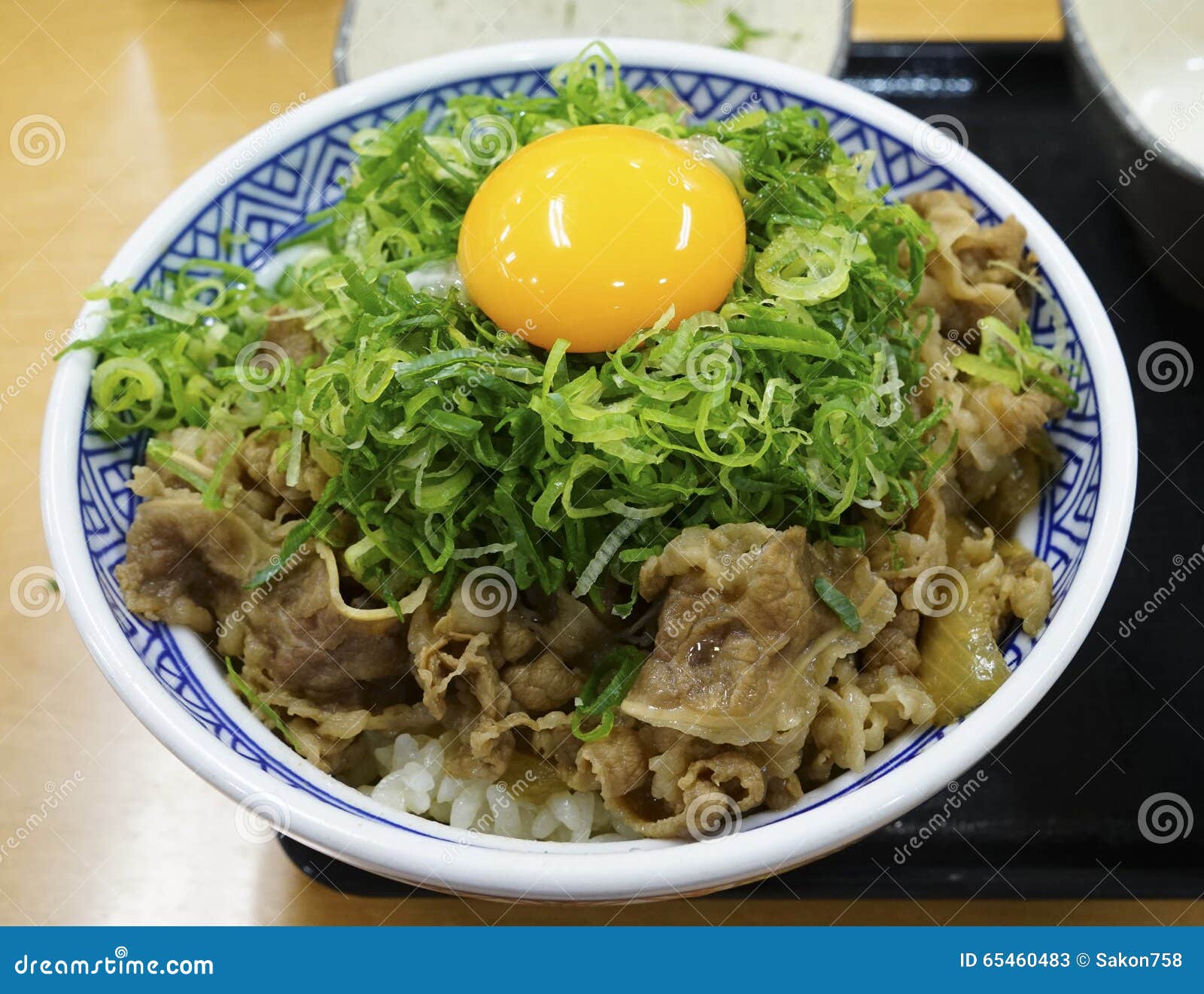 Japanese Boiled Meat Rice with Onion Stock Image - Image of beef, meat ...