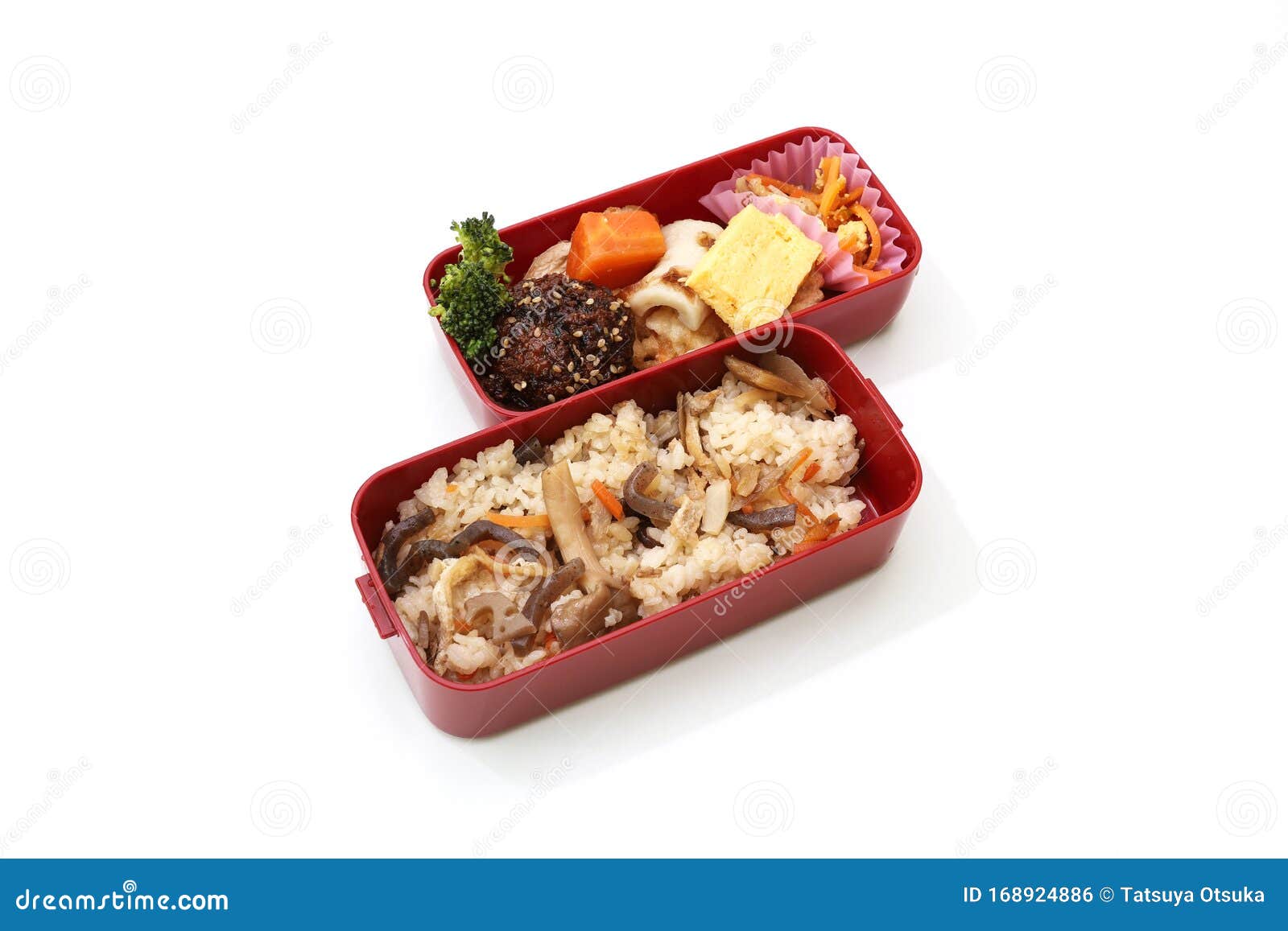 Japanese Box Lunch Called Bento in Japanese Stock Photo - Image of ...