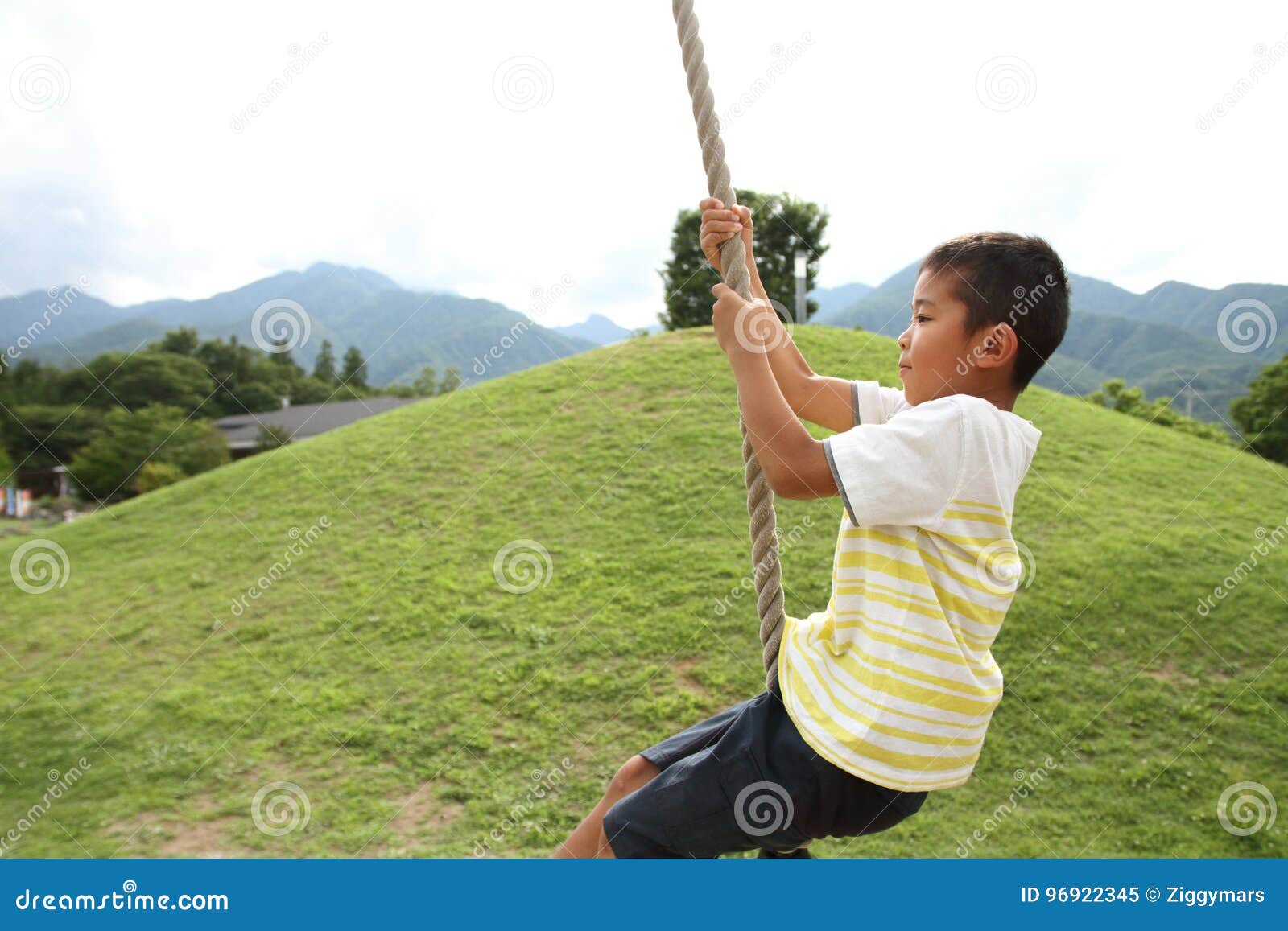 Japanese Boy Playing with Flying Fox Stock Image - Image of grade ...