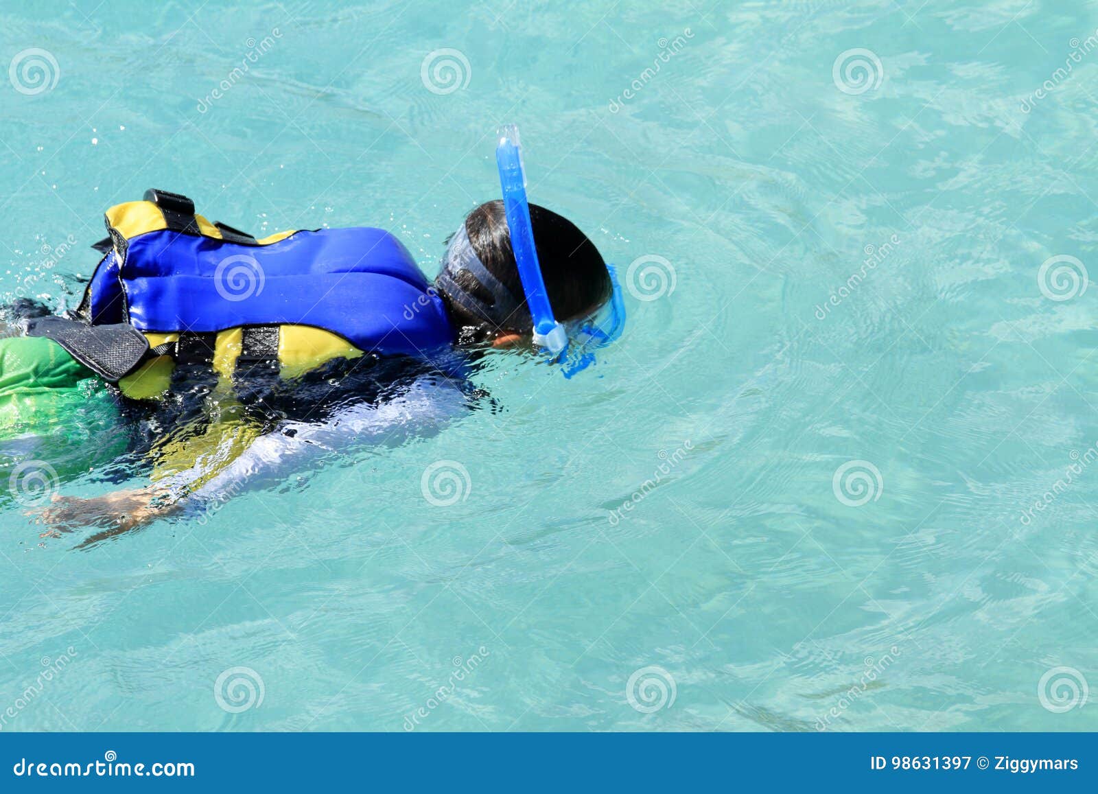 Japanese Boy Swimming with Snorkel Stock Image - Image of holiday, cute ...