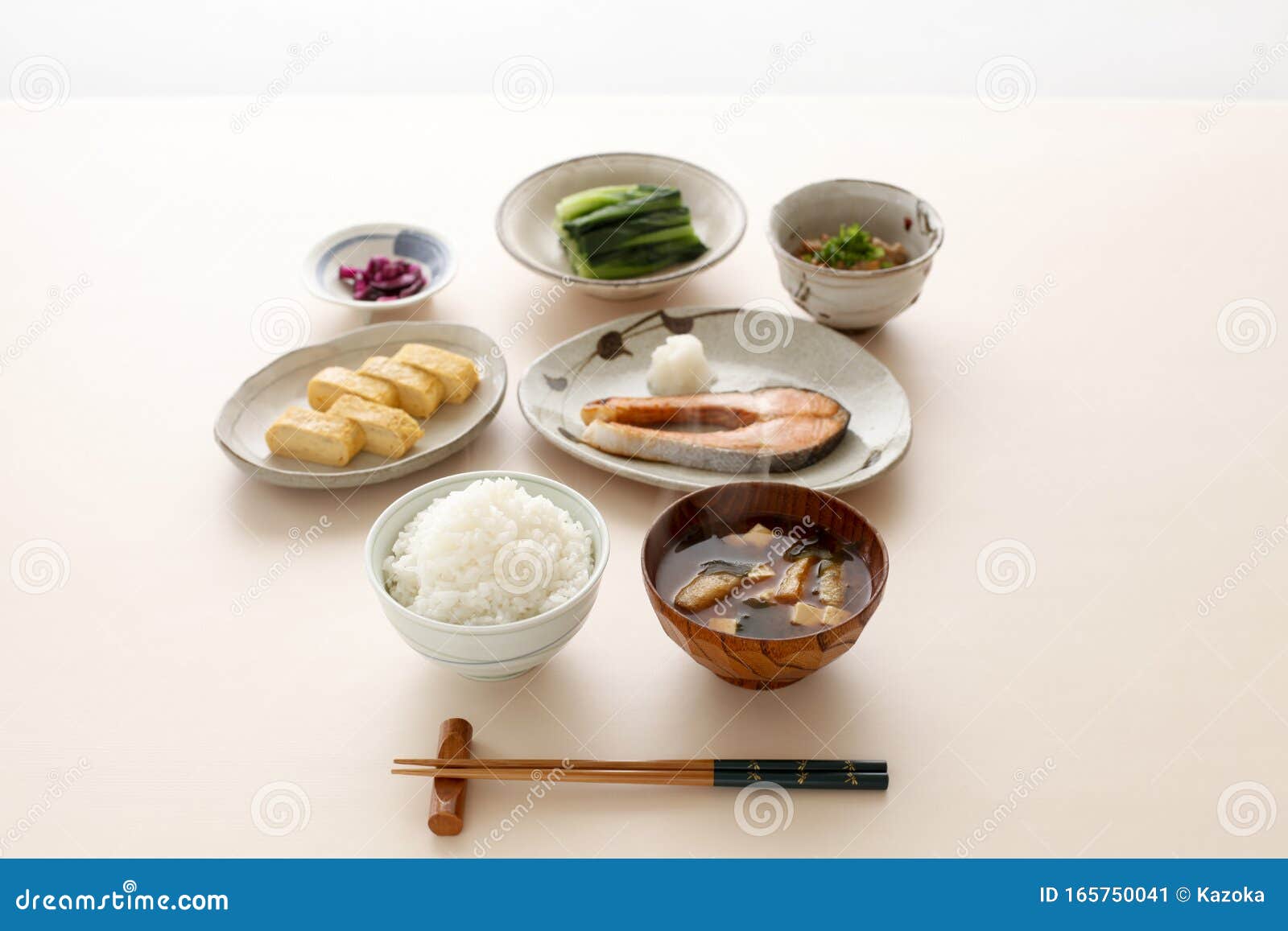 Japanese Breakfast, Classic Japanese Food Stock Image - Image of rice ...