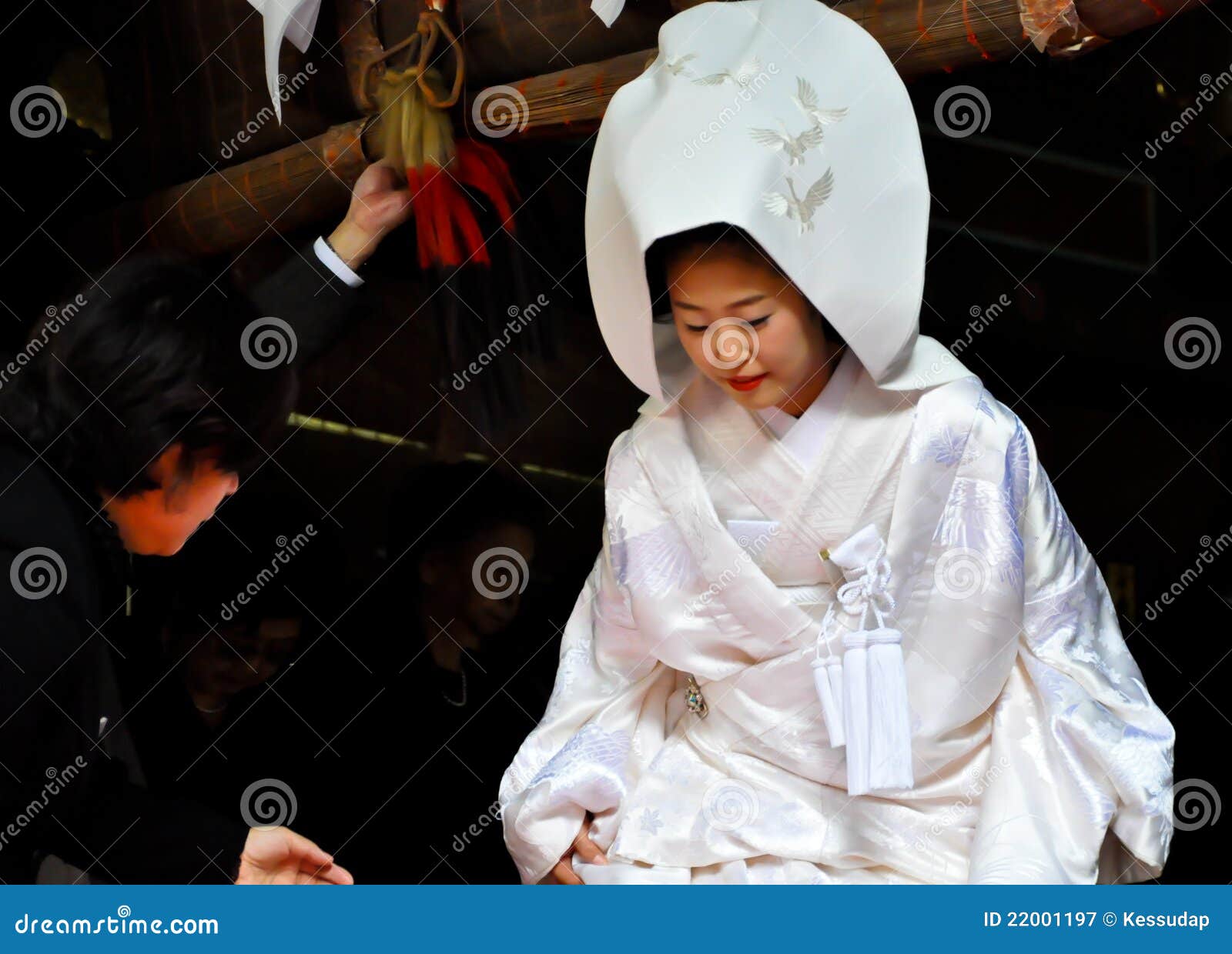 Japanese Bride In Kimono, Meiji Jingu Shrine Temple Entrance, Tokyo ...