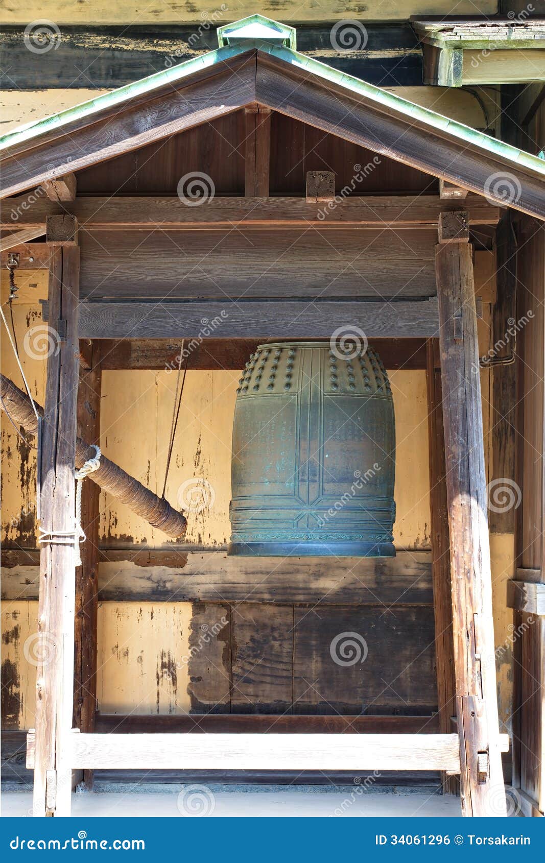 Japanese bronze bell stock photo. Image of asian, religious - 34061296