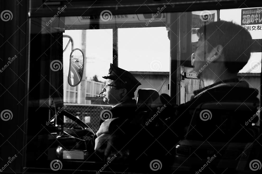 Japanese Bus Driver editorial stock photo. Image of japanese - 70259618