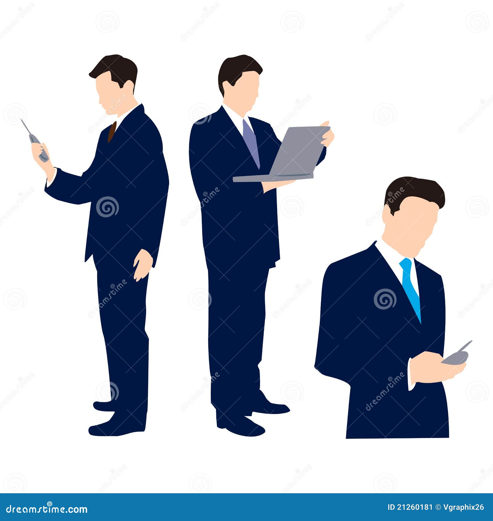 Japanese Businessman Standing Straight With His Vector Illustration ...