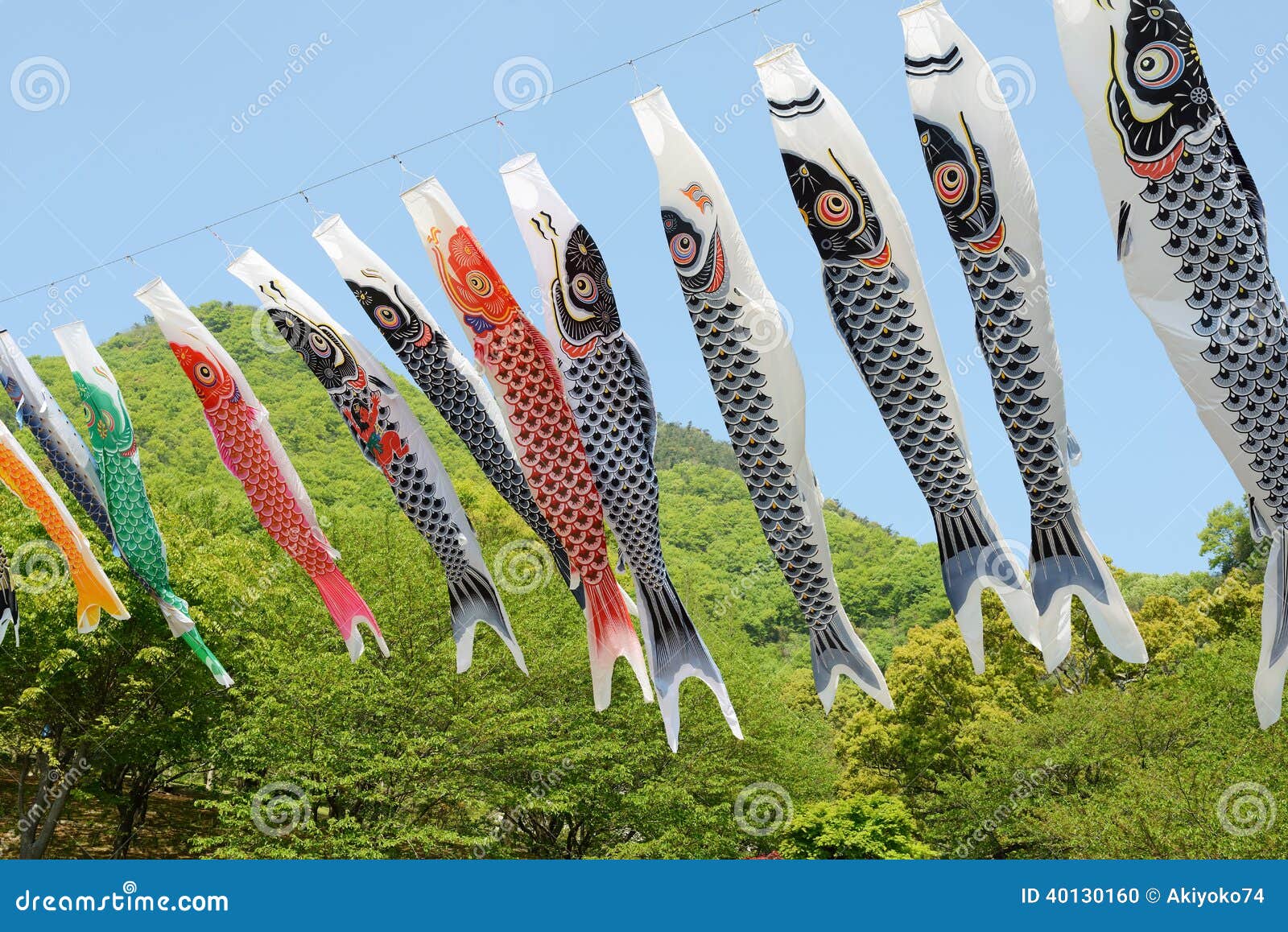 Japanese Carp-shaped Streamer Stock Photo - Image of environment ...
