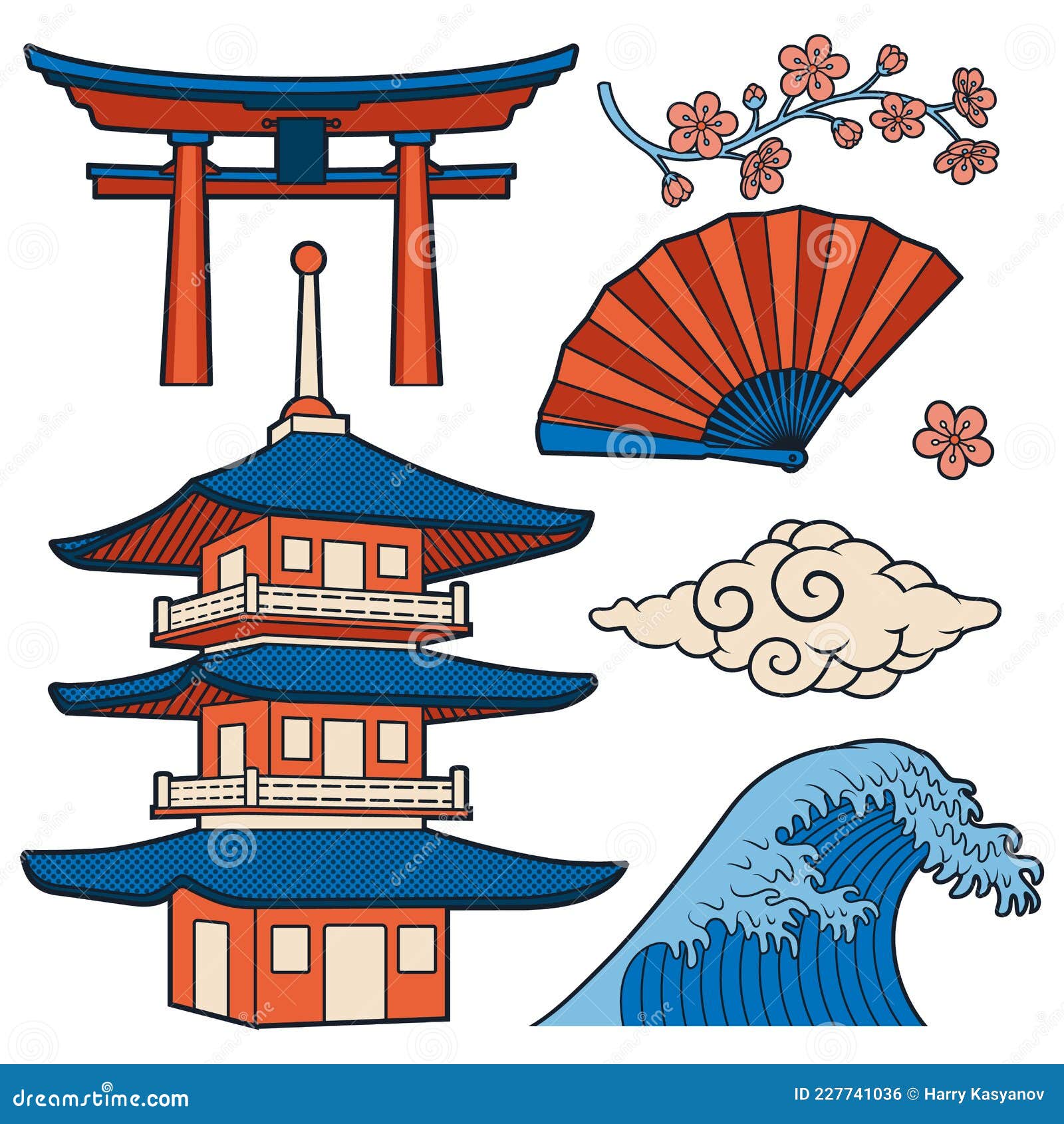 Japanese Man Cartoon Character In Kimono Sketch Vector Illustration ...