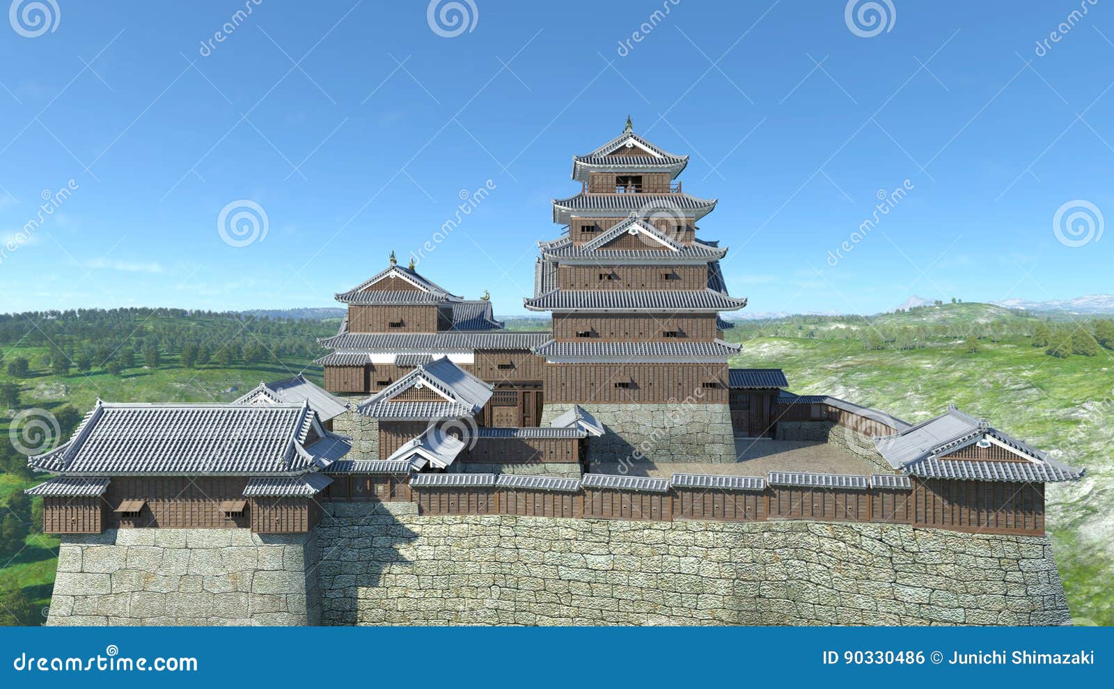 Japanese castle stock photo. Image of cultural, scenery - 90330486