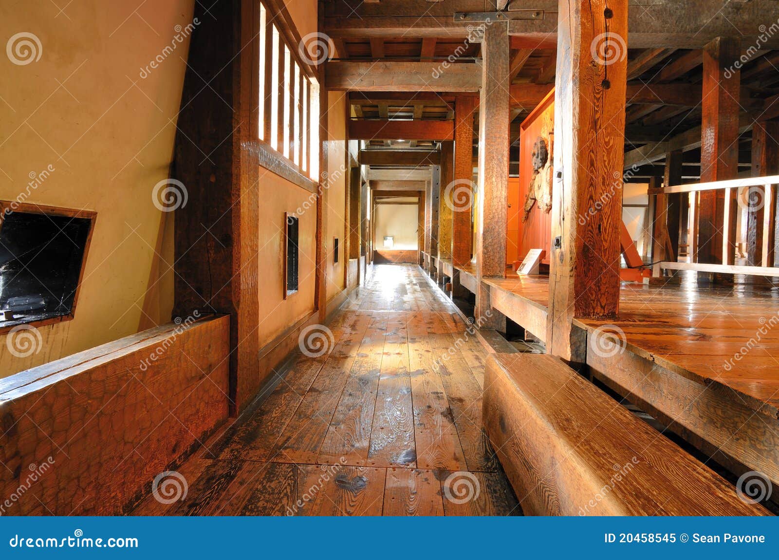 Japanese Castle Hallway stock image. Image of wood, hallways - 20458545