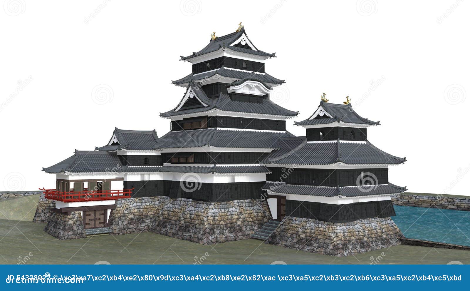 Japanese castle stock illustration. Illustration of heritage - 54328927