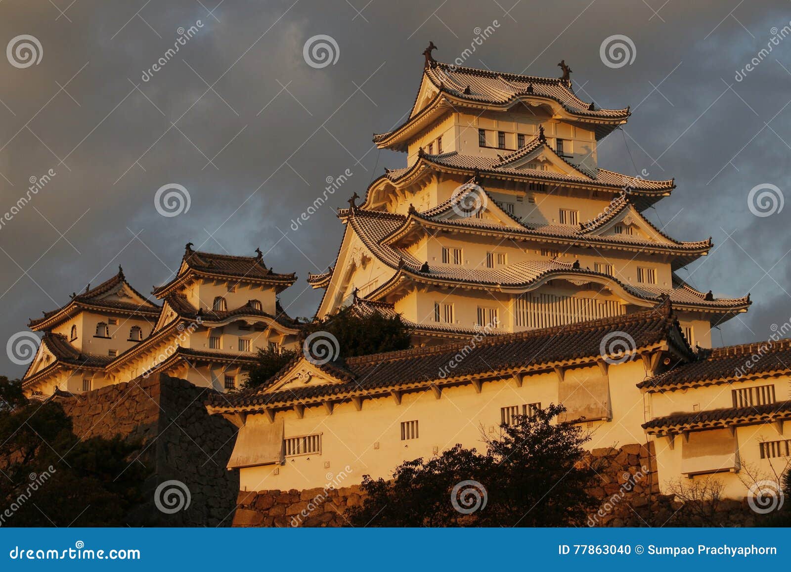 Japanese castle editorial image. Image of japanese, asia - 77863040
