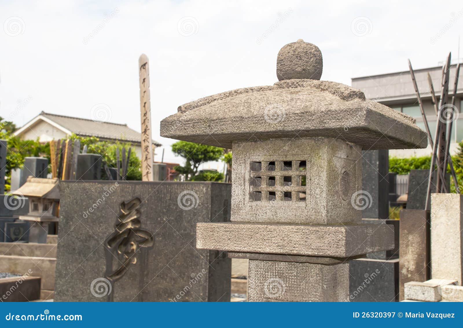 Japanese cemetery stock image. Image of headstone, green - 26320397