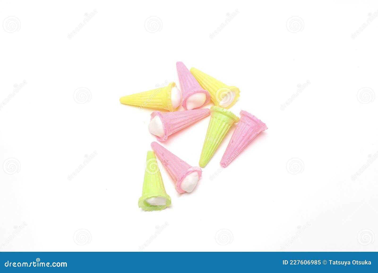 Japanese Cheap Sweets Isolated on a White Background Stock Image ...