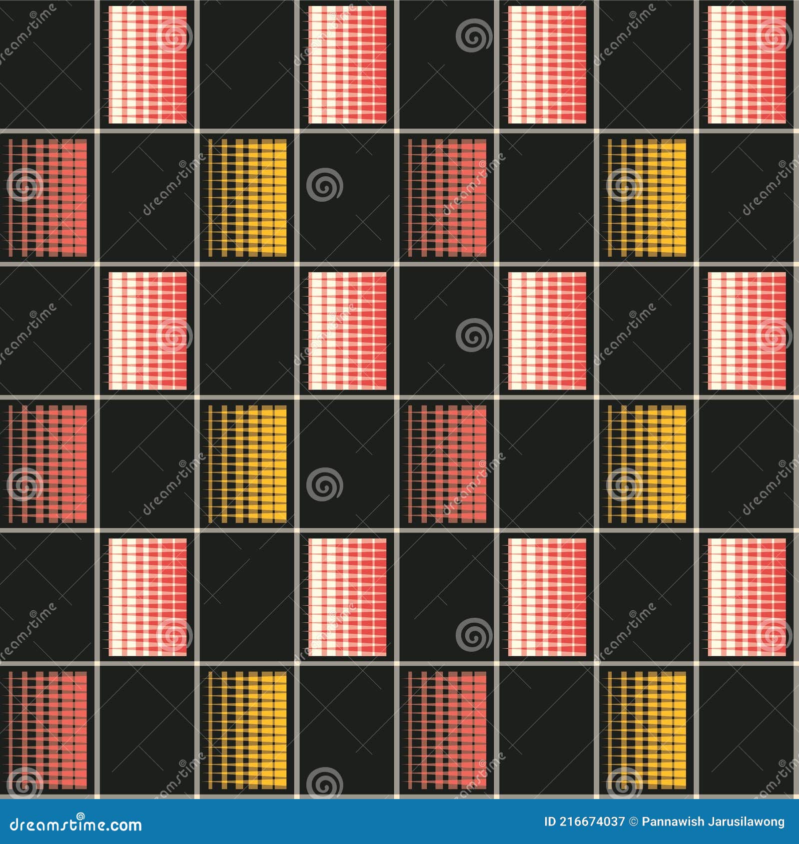 Japanese Checkered Motif Vector Seamless Pattern Stock Vector ...