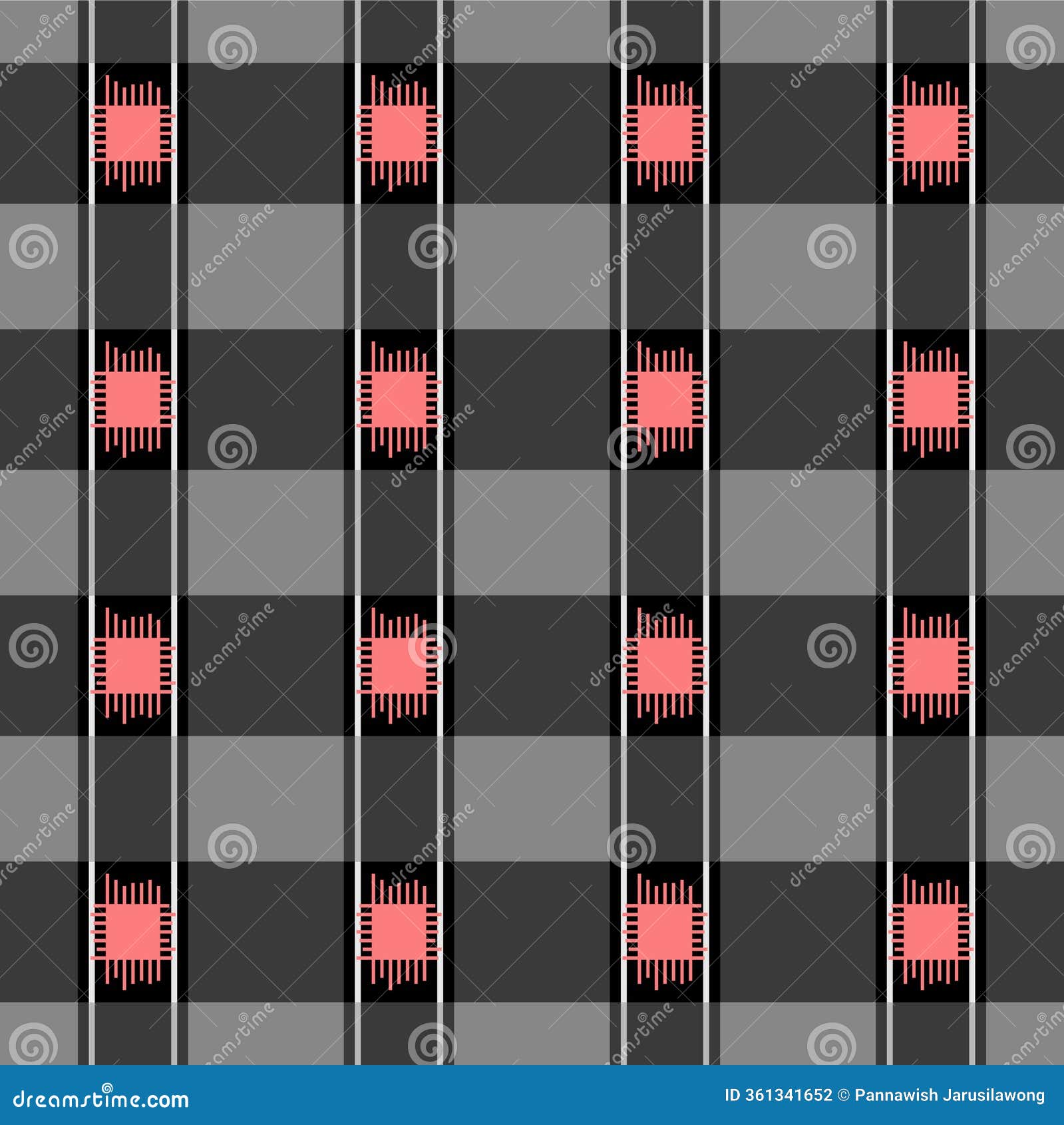 Japanese Checkered Plaid Vector Seamless Pattern Stock Illustration ...