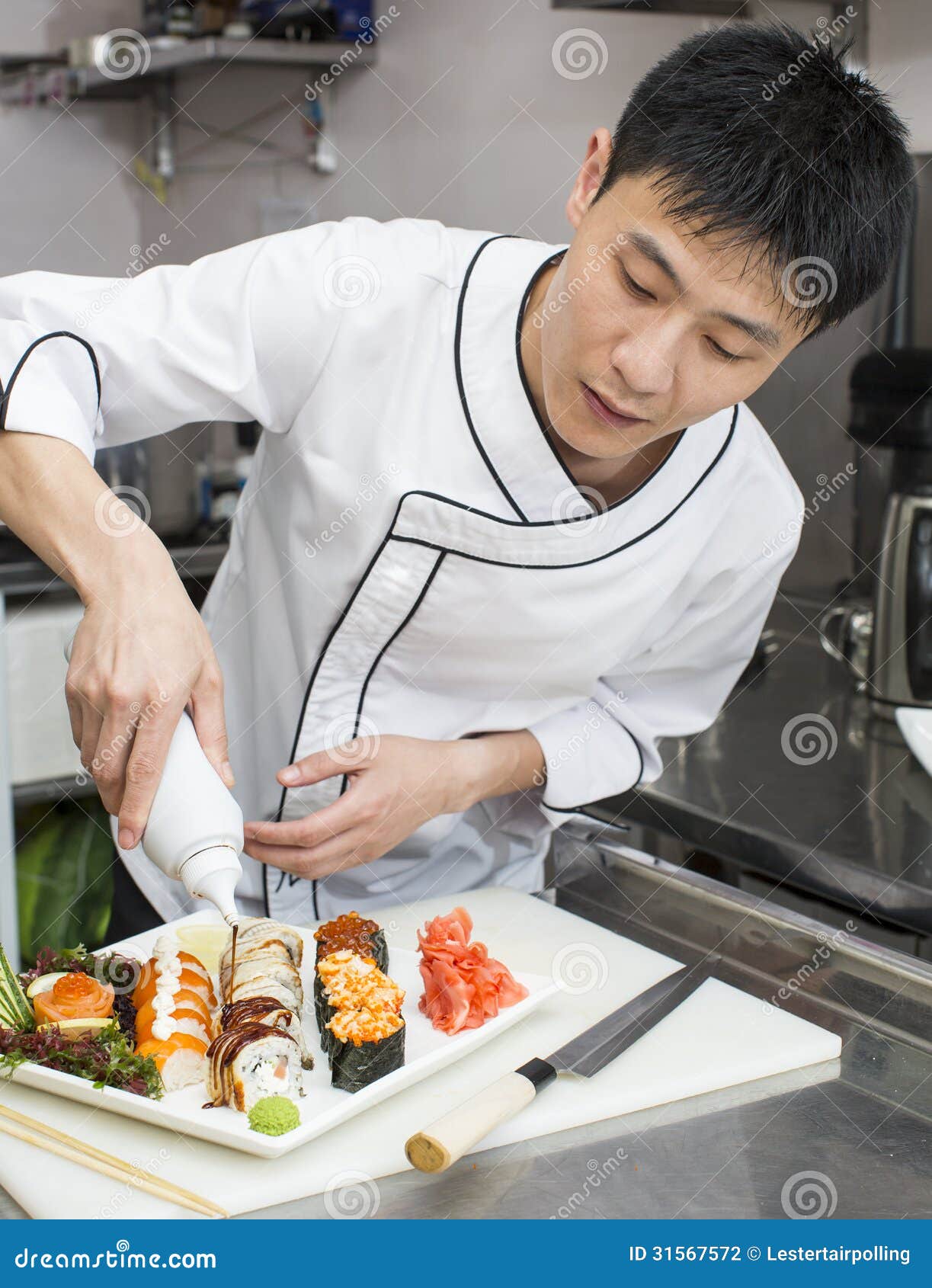 Japanese chef stock photo. Image of hotel, decorating - 31567572
