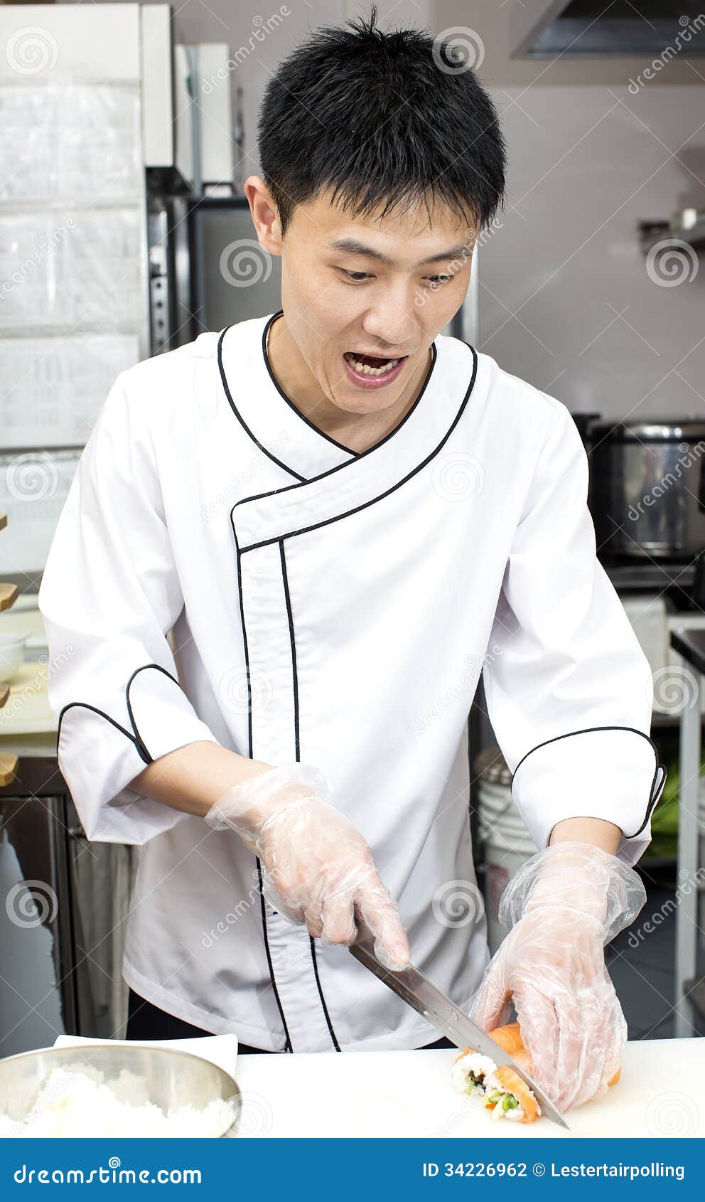 Japanese chef stock photo. Image of cook, making, face - 34226962