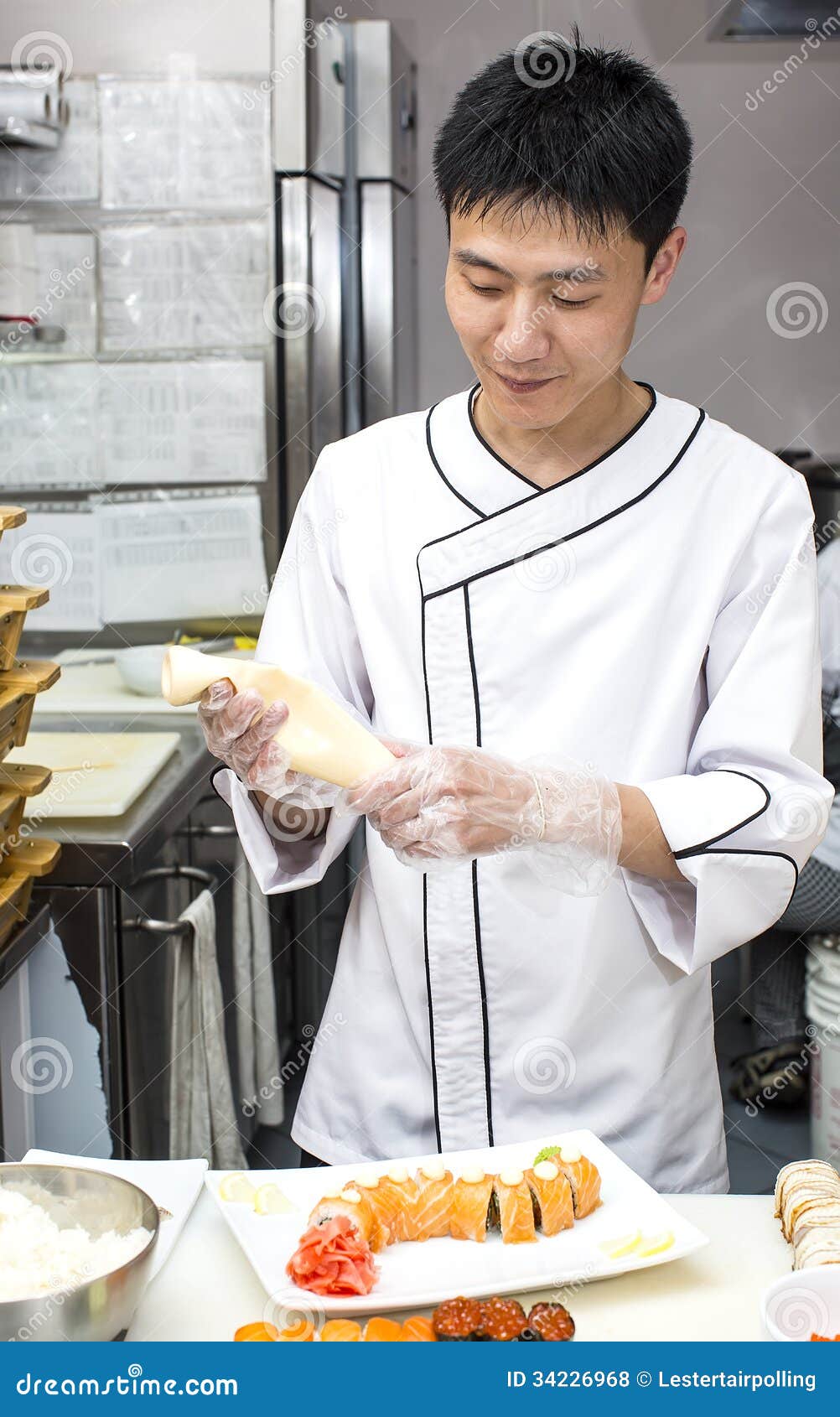 Japanese chef stock photo. Image of kitchen, gourmet - 34226968