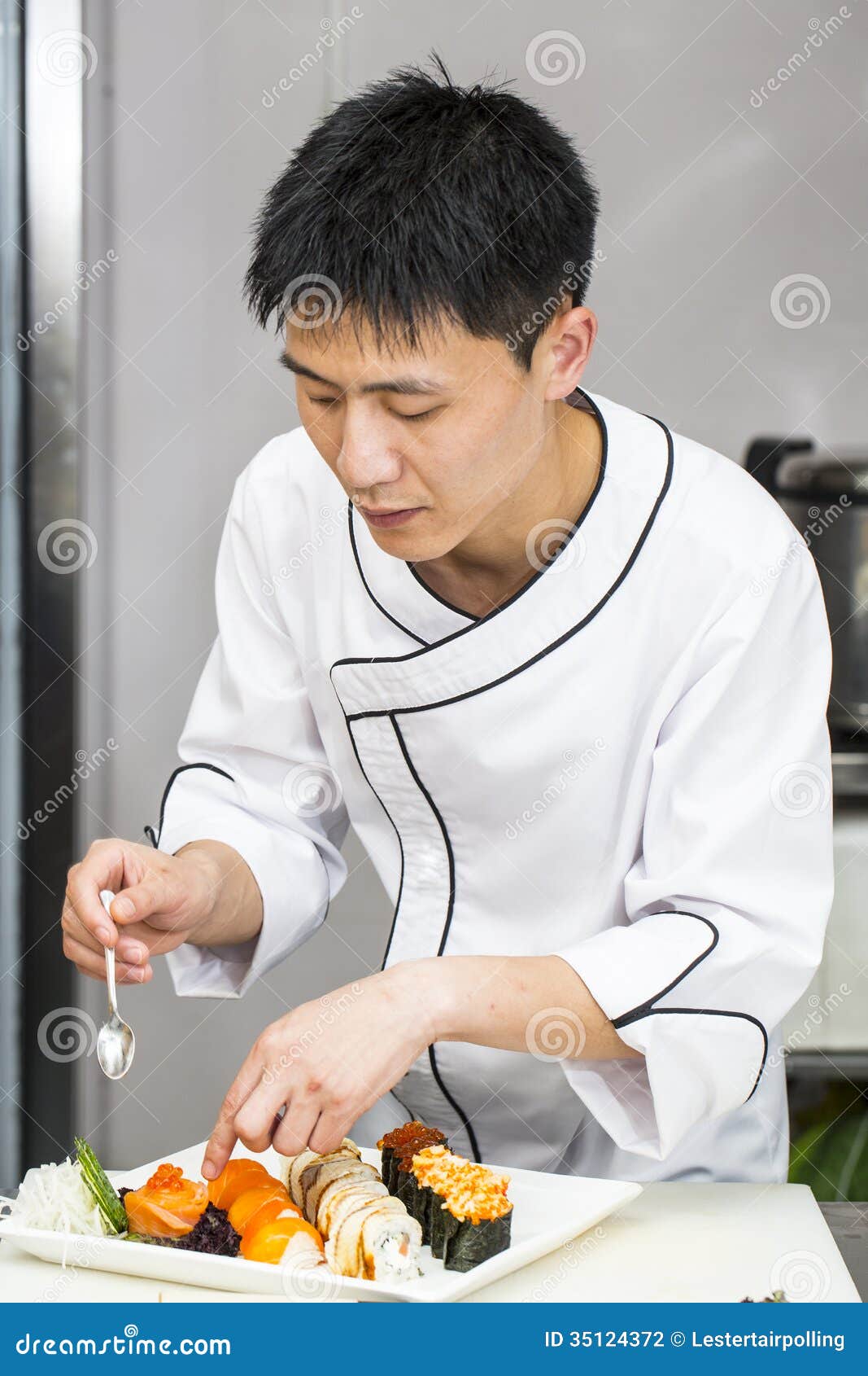 Japanese chef stock photo. Image of cooked, closeup, chef - 35124372