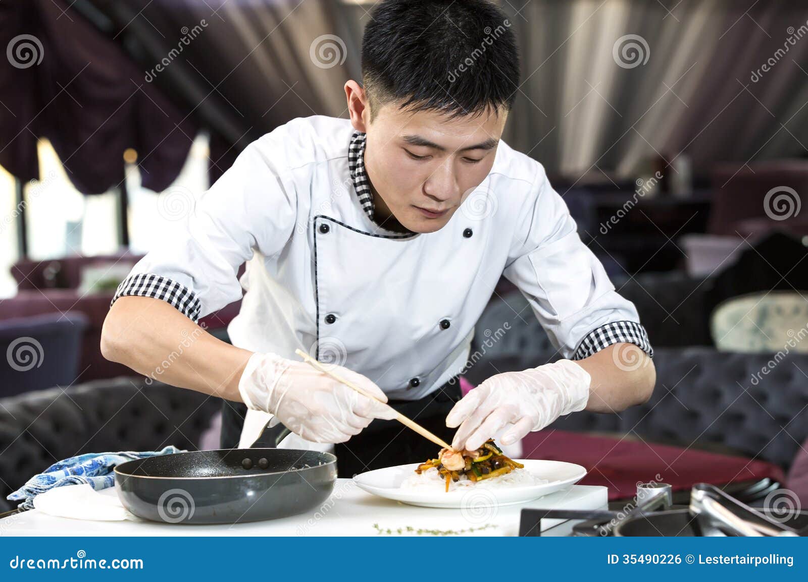 Japanese chef stock photo. Image of cooking, closeup - 35490226