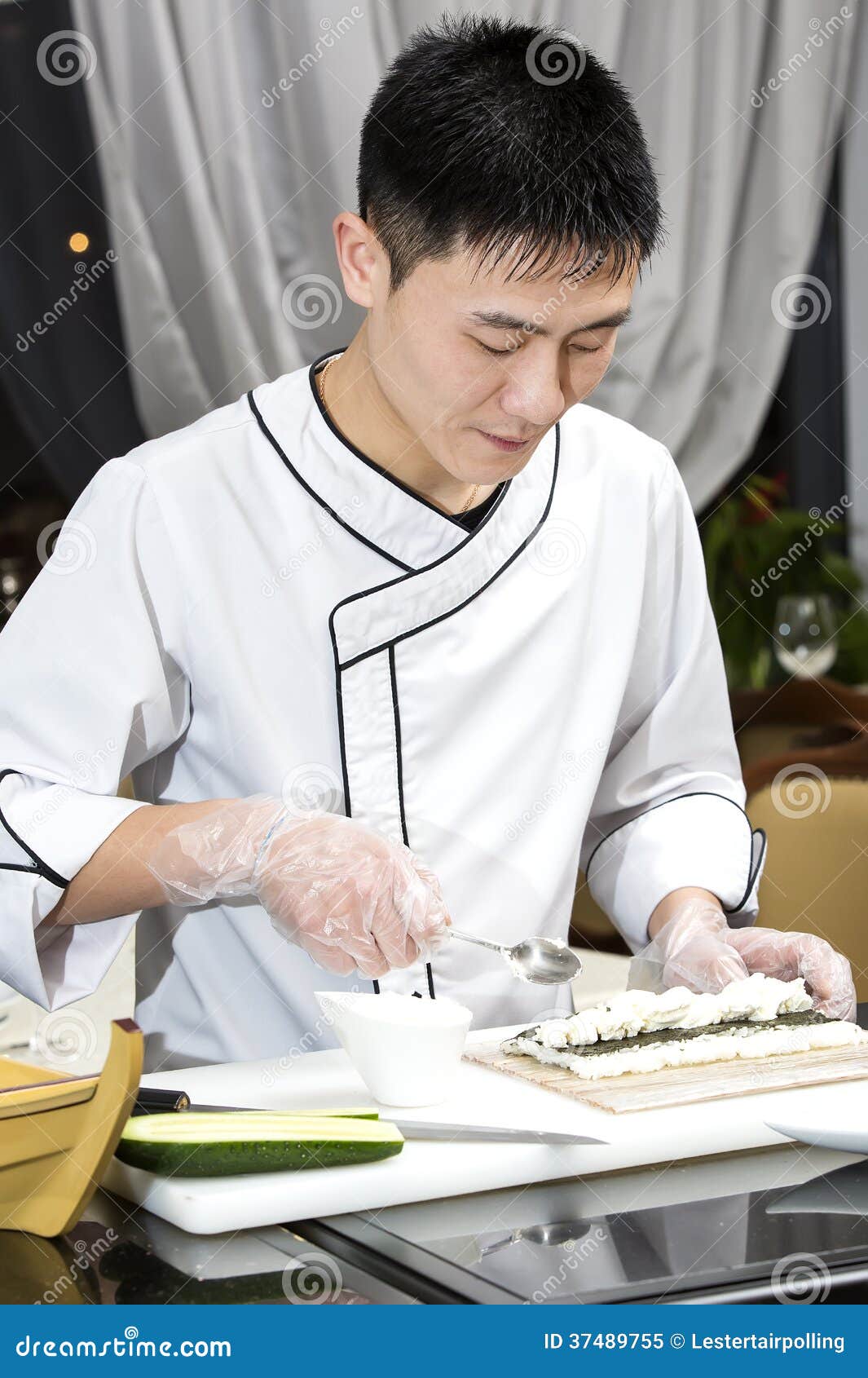 Japanese chef stock image. Image of gourmet, kitchen - 37489755