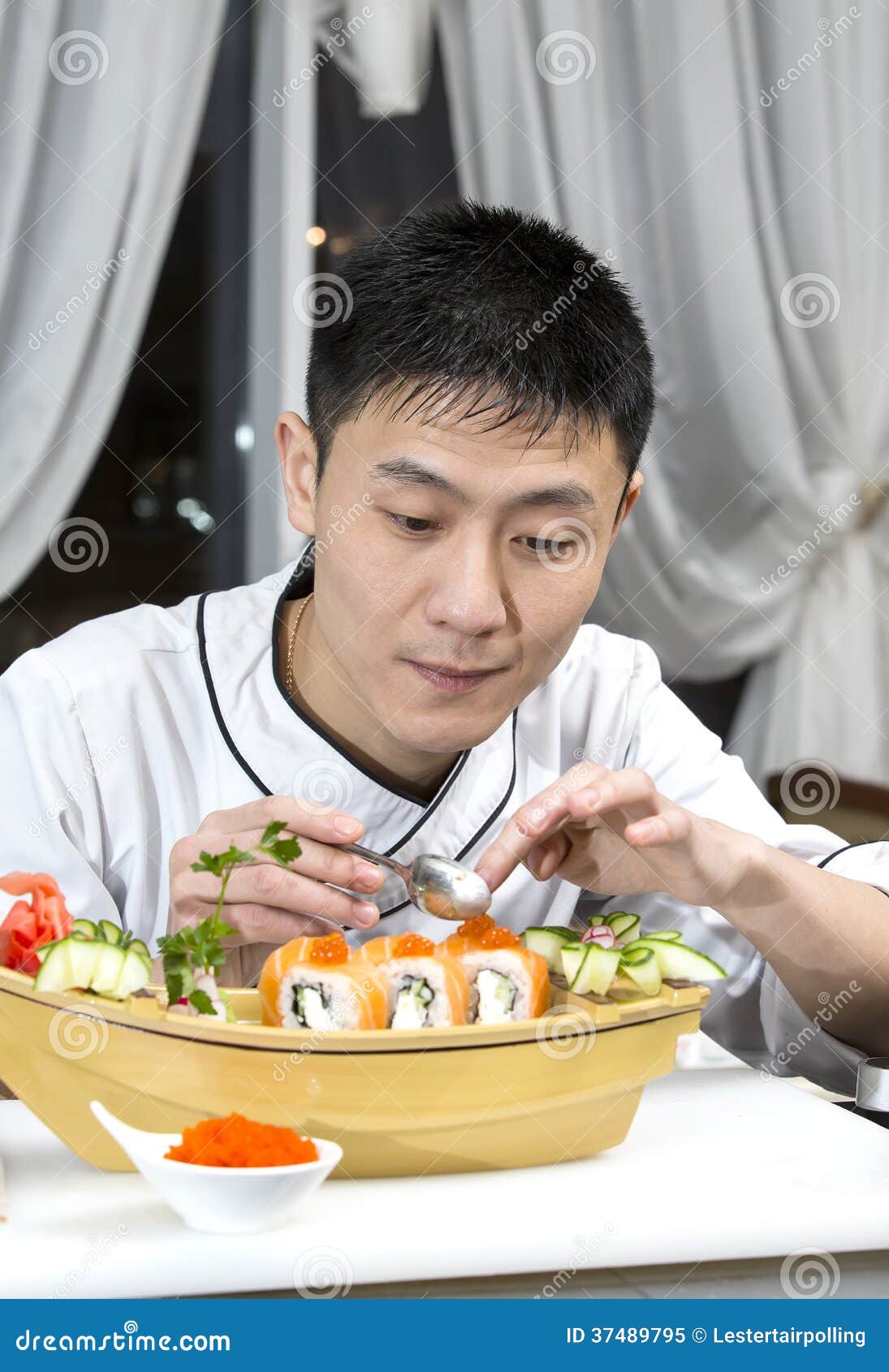 Japanese chef stock image. Image of hand, human, male - 37489795