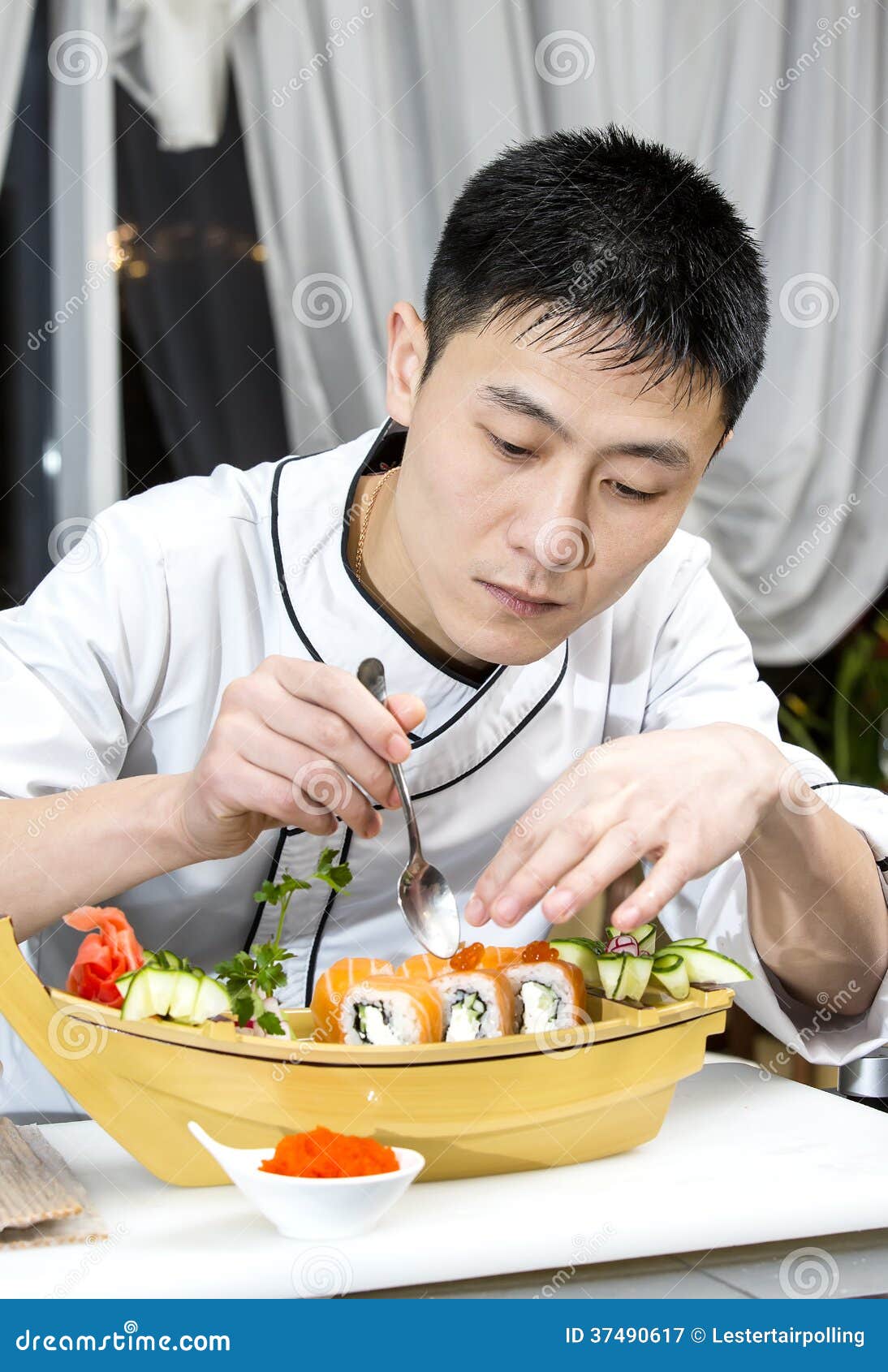 Japanese chef stock image. Image of caucasian, chef, cook - 37490617